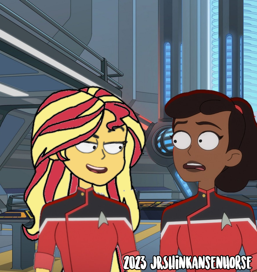 #3180769 - safe, artist:jrshinkansenhorse, derpibooru exclusive, sunset ...