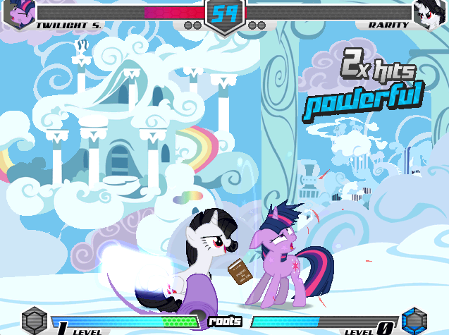 #3180890 - safe, rarity, twilight sparkle, pony, unicorn, fighting is magic, g4, cloudsdale ...