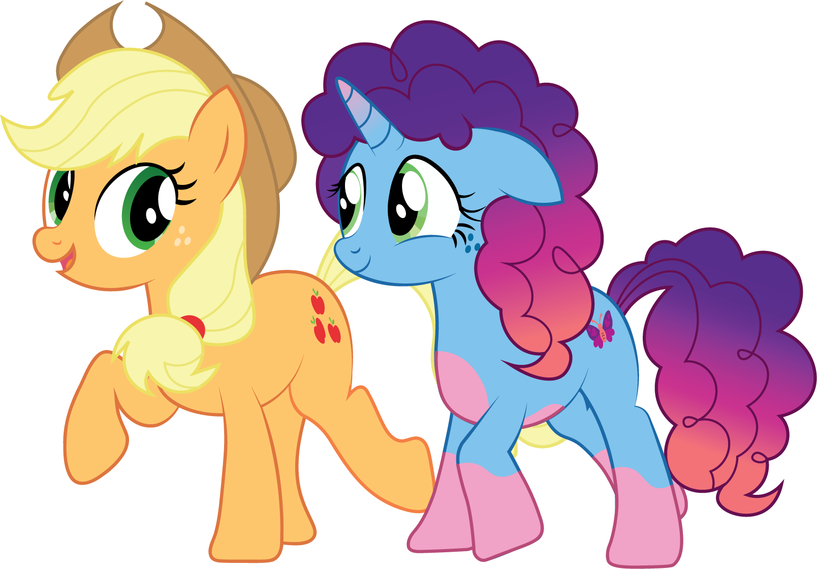 #3181563 - safe, artist:prixy05, applejack, misty brightdawn, earth ...