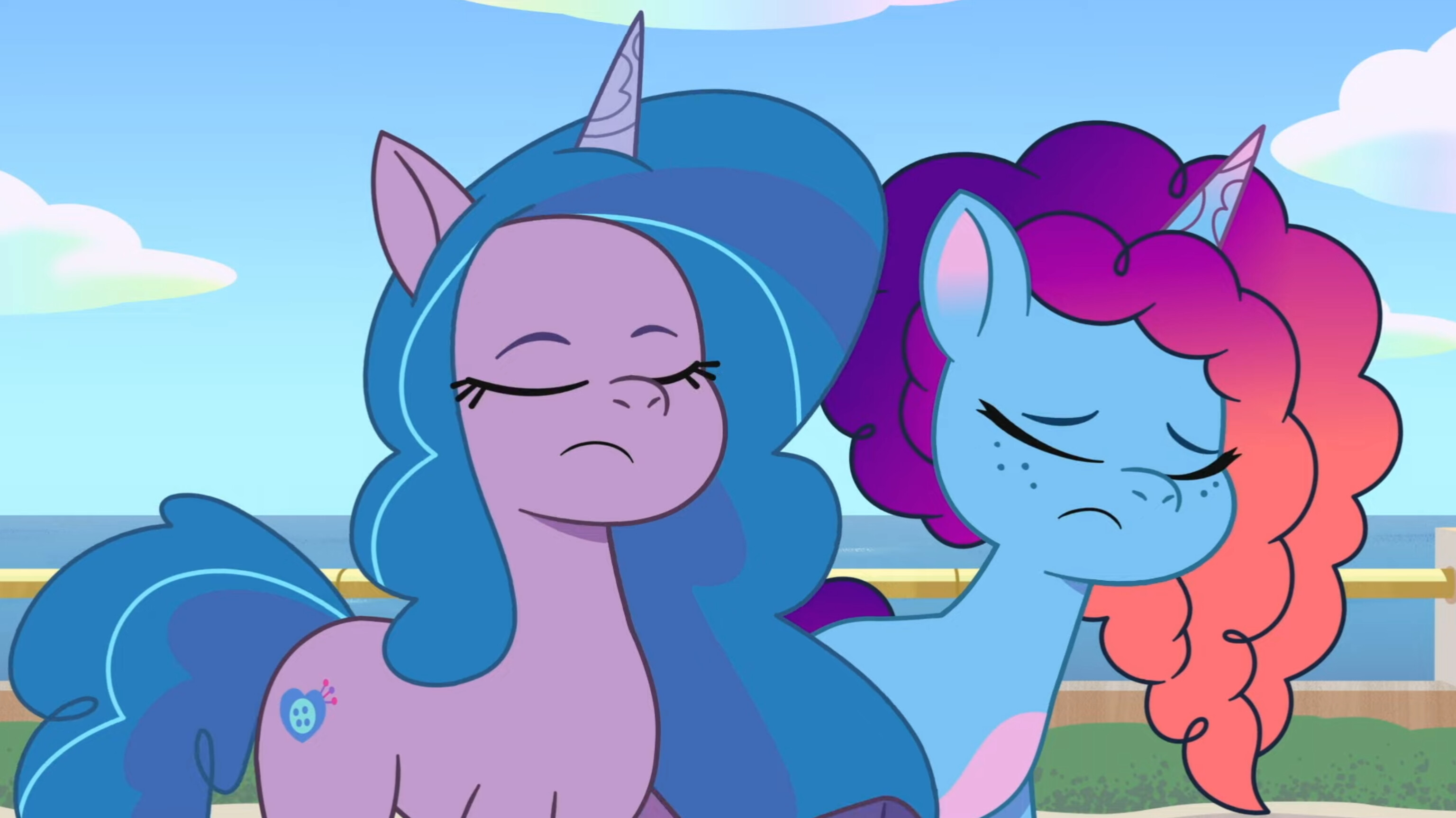 #3181611 - safe, screencap, izzy moonbow, misty brightdawn, pony, unicorn, g5, my little pony ...