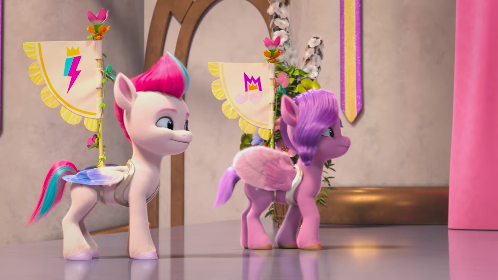 #3182349 - safe, screencap, pipp petals, zipp storm, pegasus, pony, cutie blossom bash, g5, my ...