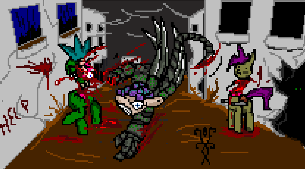 #3185288 - grimdark, grotesque, artist:damset, oc, oc:kraft, oc:lucky ...