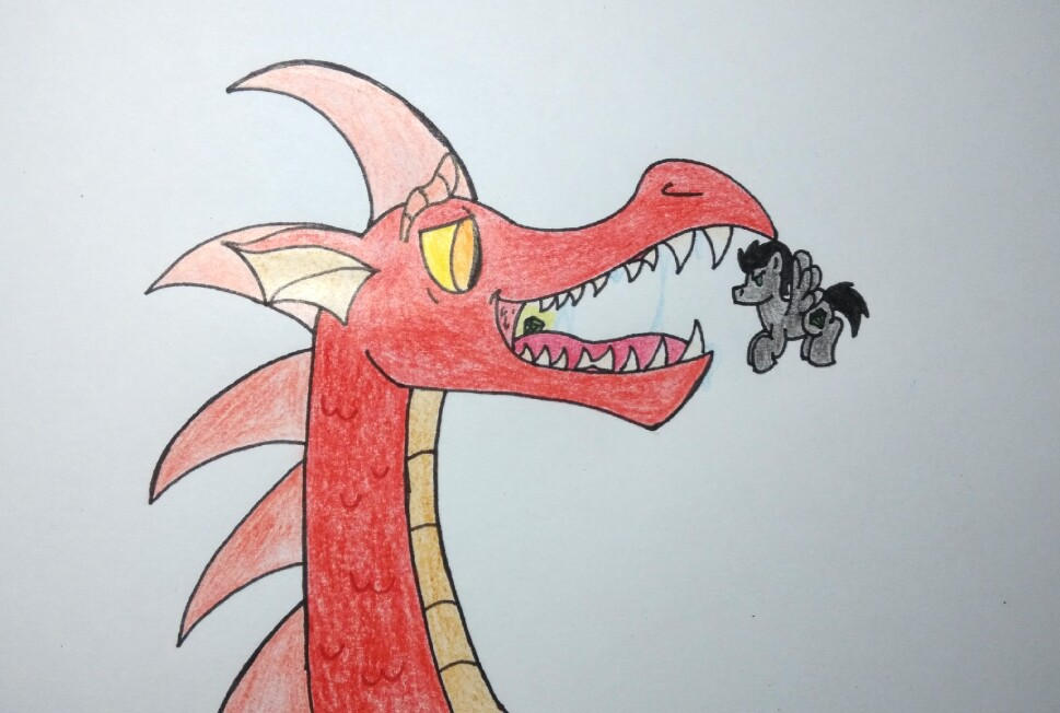 #3186843 - safe, artist:gameponygirl1, basil, oc, dragon, pegasus, pony ...