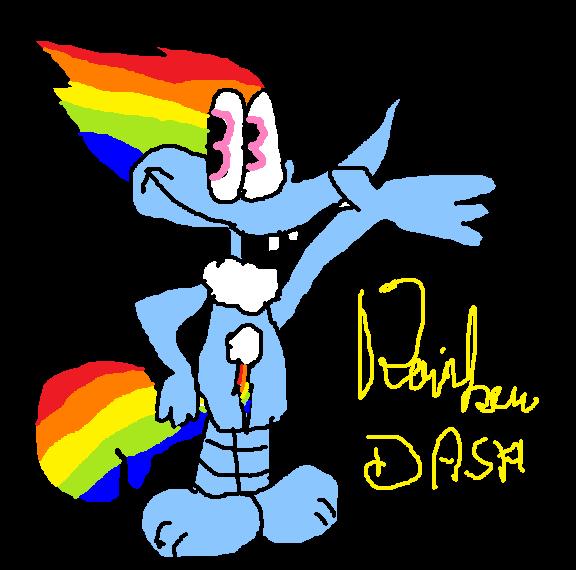 #3178189 - safe, artist:foxncrow4eva4344, rainbow dash, bird ...