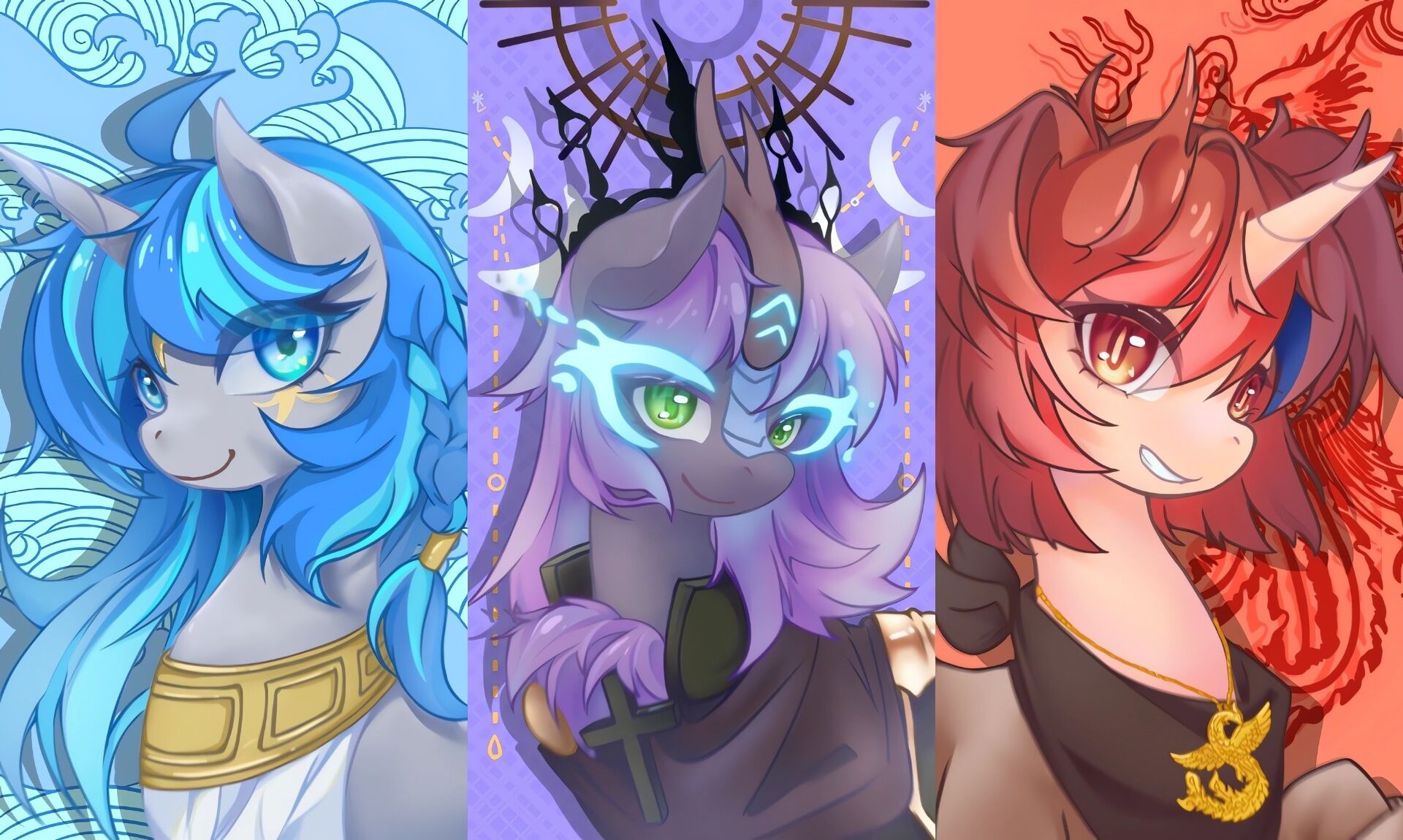 #3201702 - safe, artist:jijizi, oc, kirin, pony, unicorn, equestria at war mod, bust, portrait ...