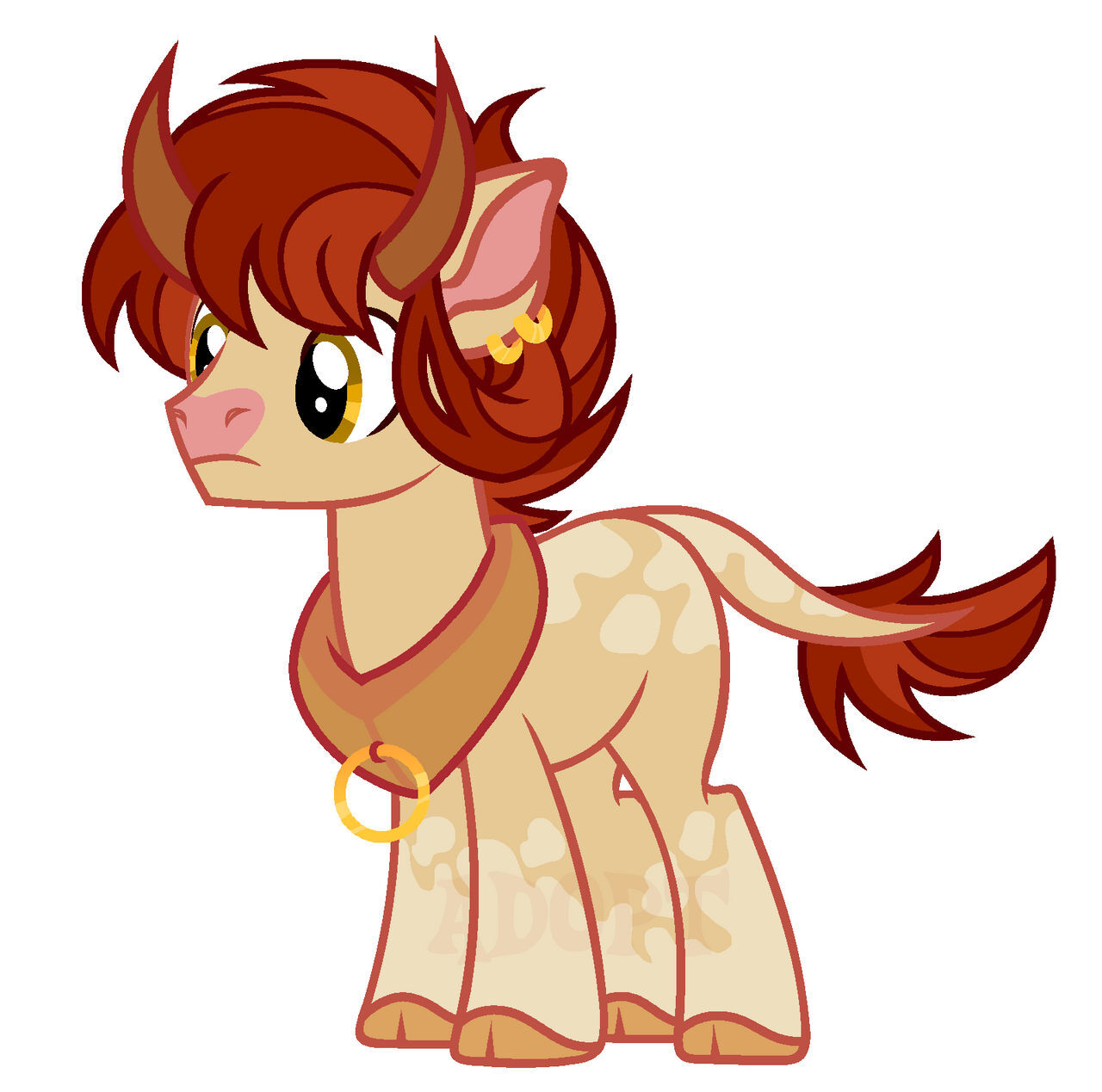 #3193686 - safe, artist:vi45, oc, oc only, cow, cow pony, g4, cloven ...