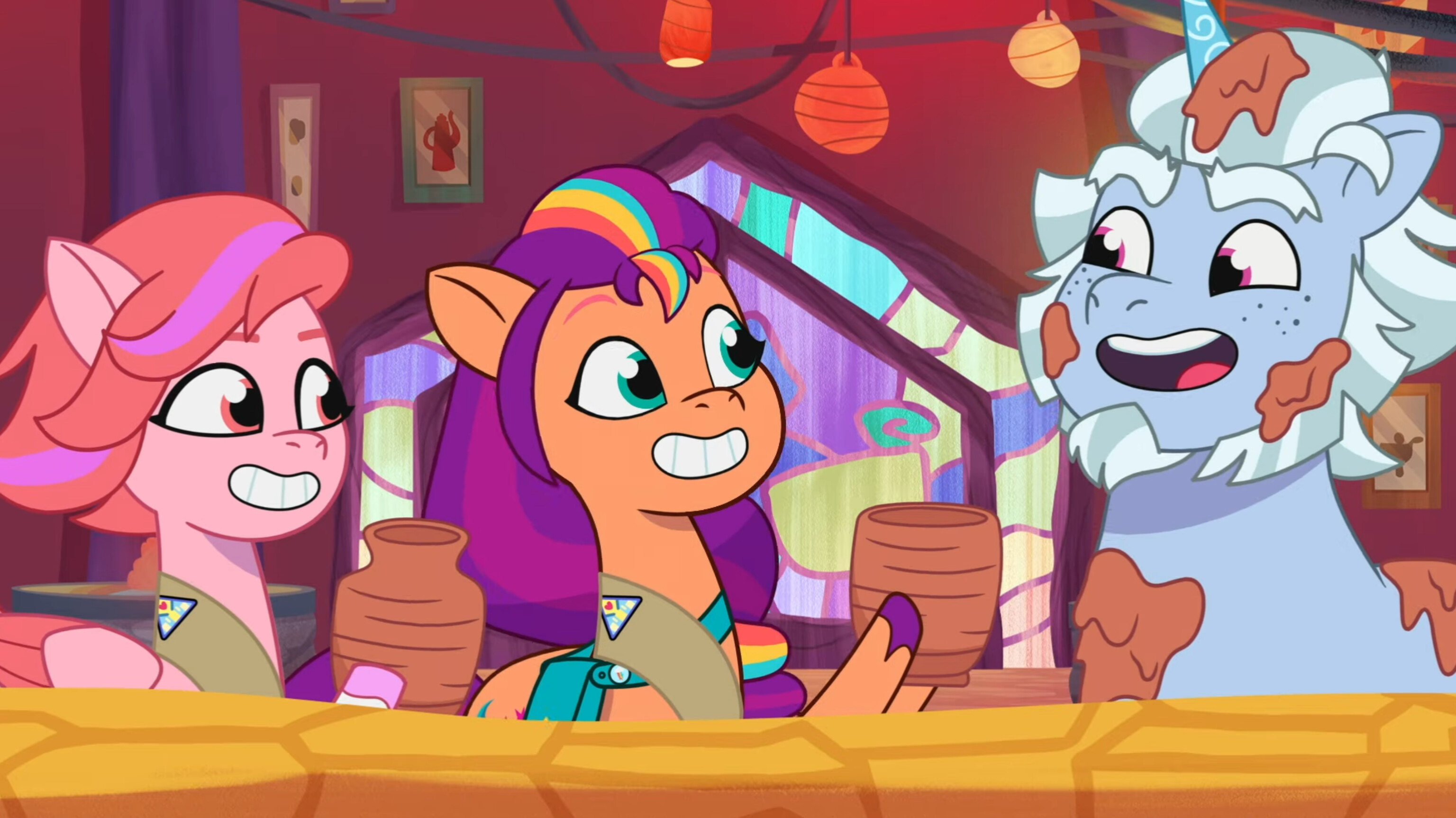 #3204787 - safe, screencap, alphabittle blossomforth, sunny starscout, windy (g5), earth pony ...