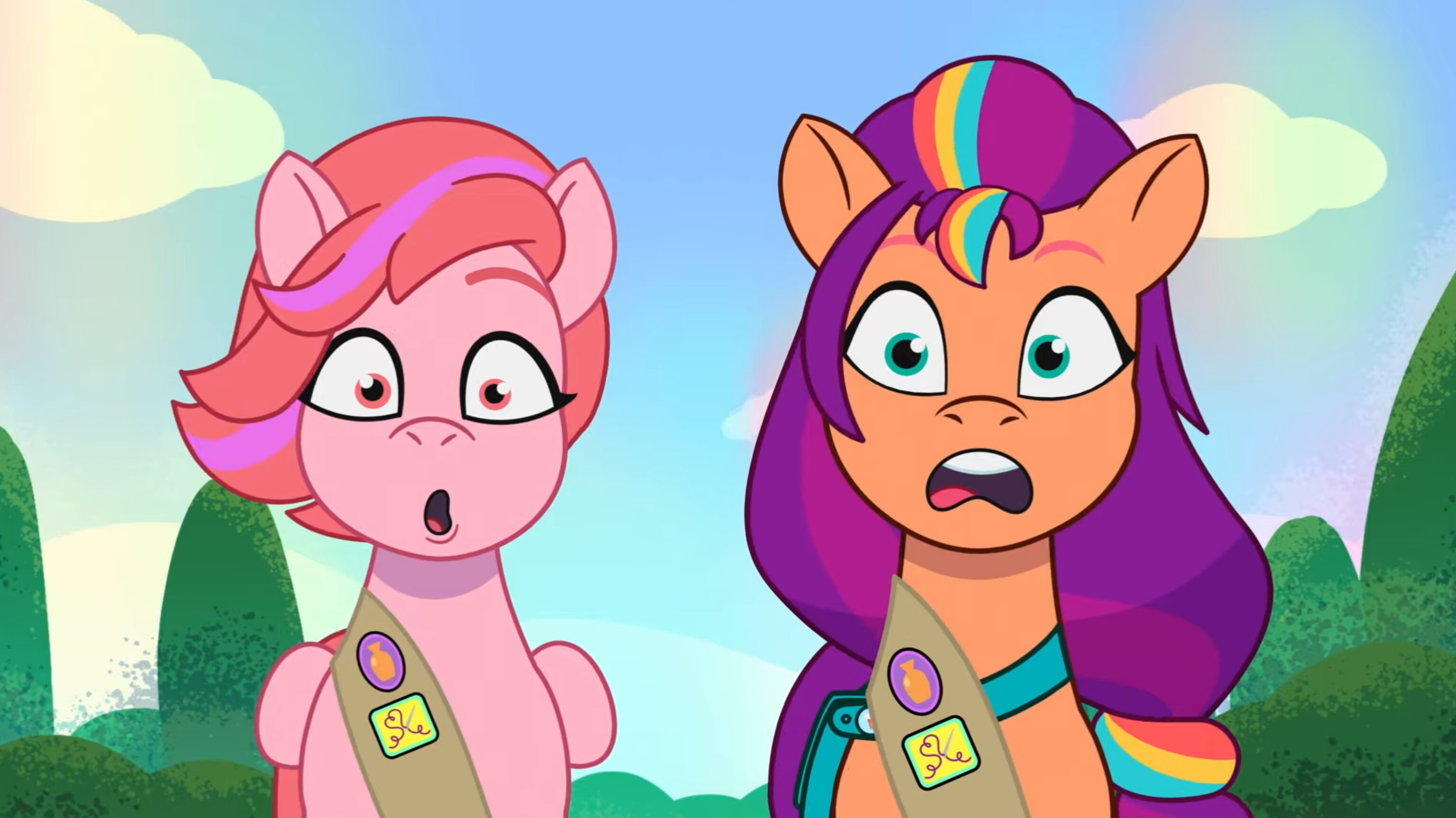 #3204809 - safe, screencap, sunny starscout, windy, earth pony, pegasus ...