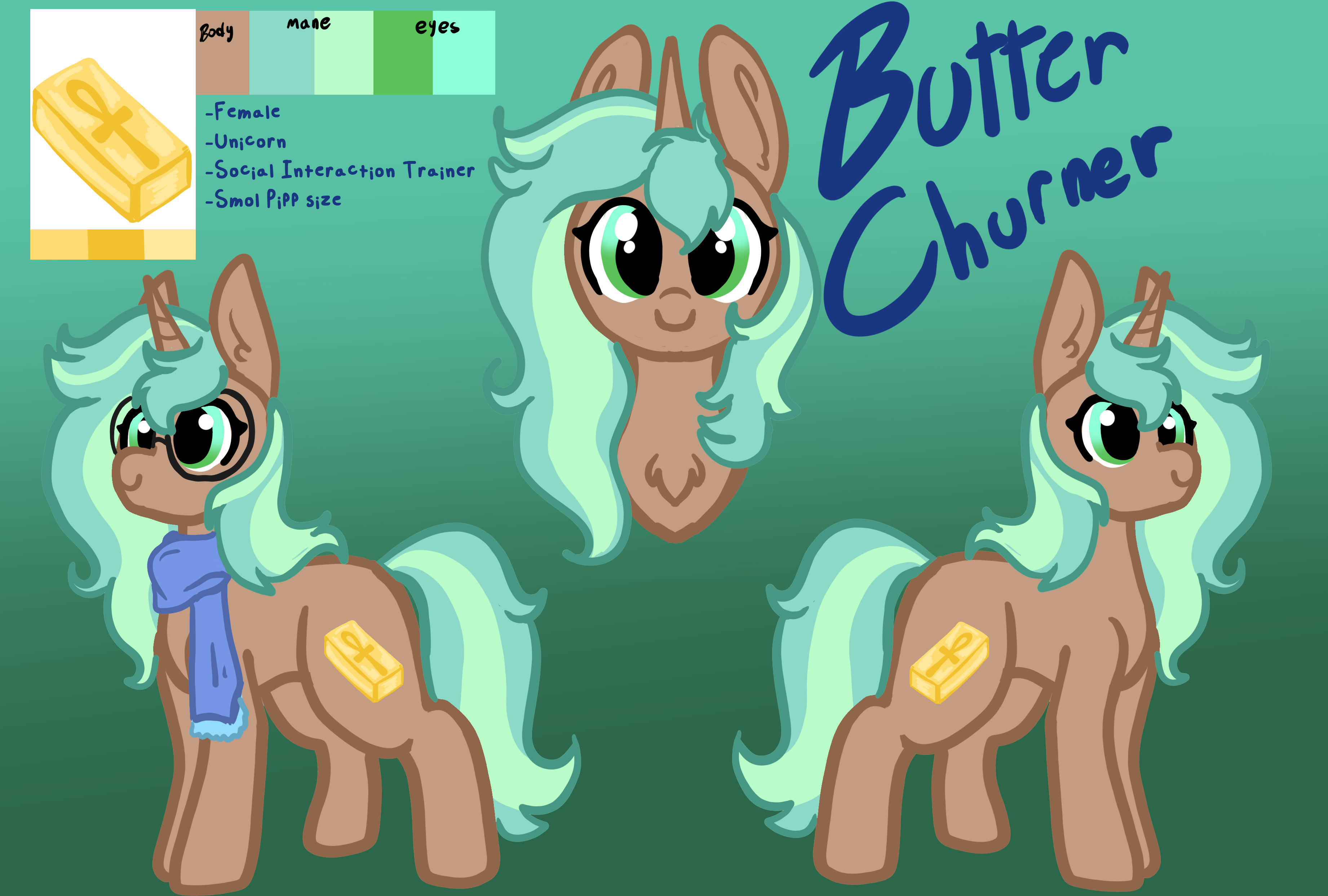 #3194251 - safe, artist:nootaz, oc, oc only, oc:butter churner, pony, unicorn, bust, chest fluff ...