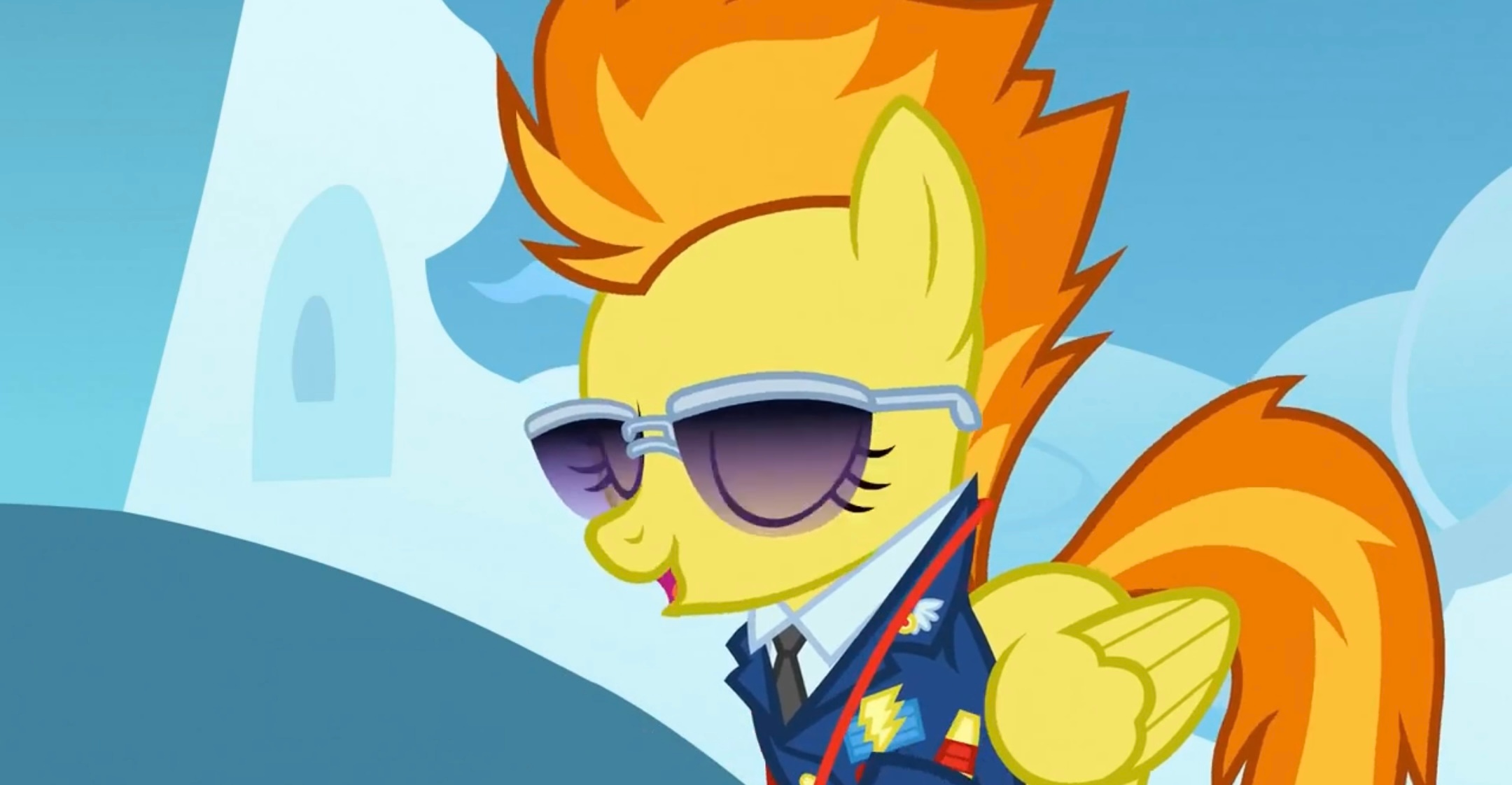 #3194883 - safe, spitfire, pegasus, pony, wonderbolts academy, clothes ...