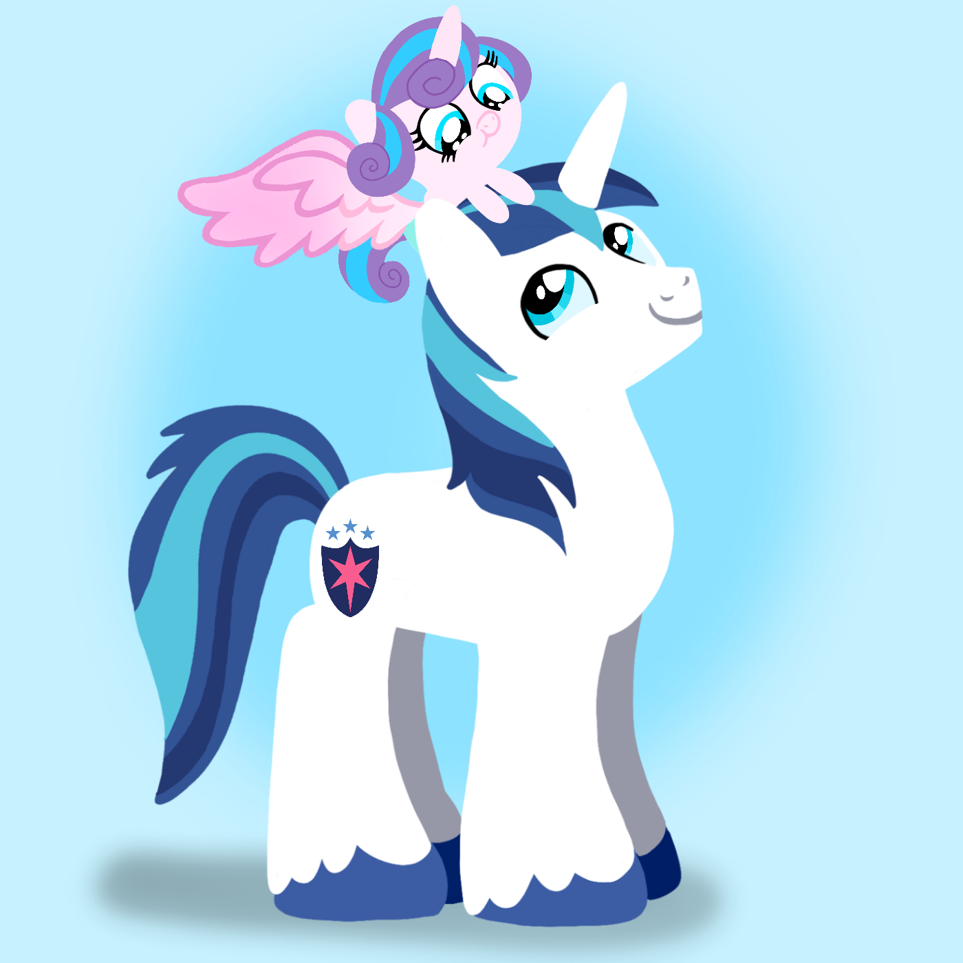 #3195850 - safe, artist:mlplary6, princess flurry heart, shining armor ...