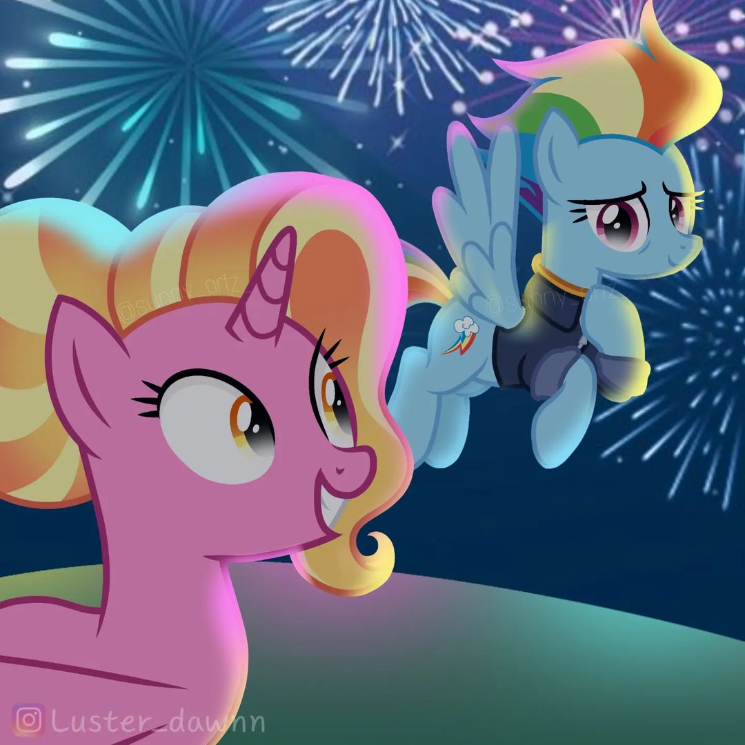 #3272636 - safe, luster dawn, rainbow dash, pegasus, pony, unicorn, g4 ...