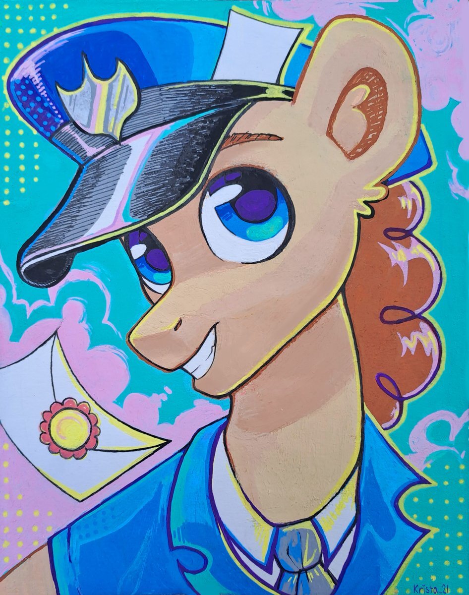 #3272670 - safe, artist:krista-21, parcel post, post haste, earth pony ...