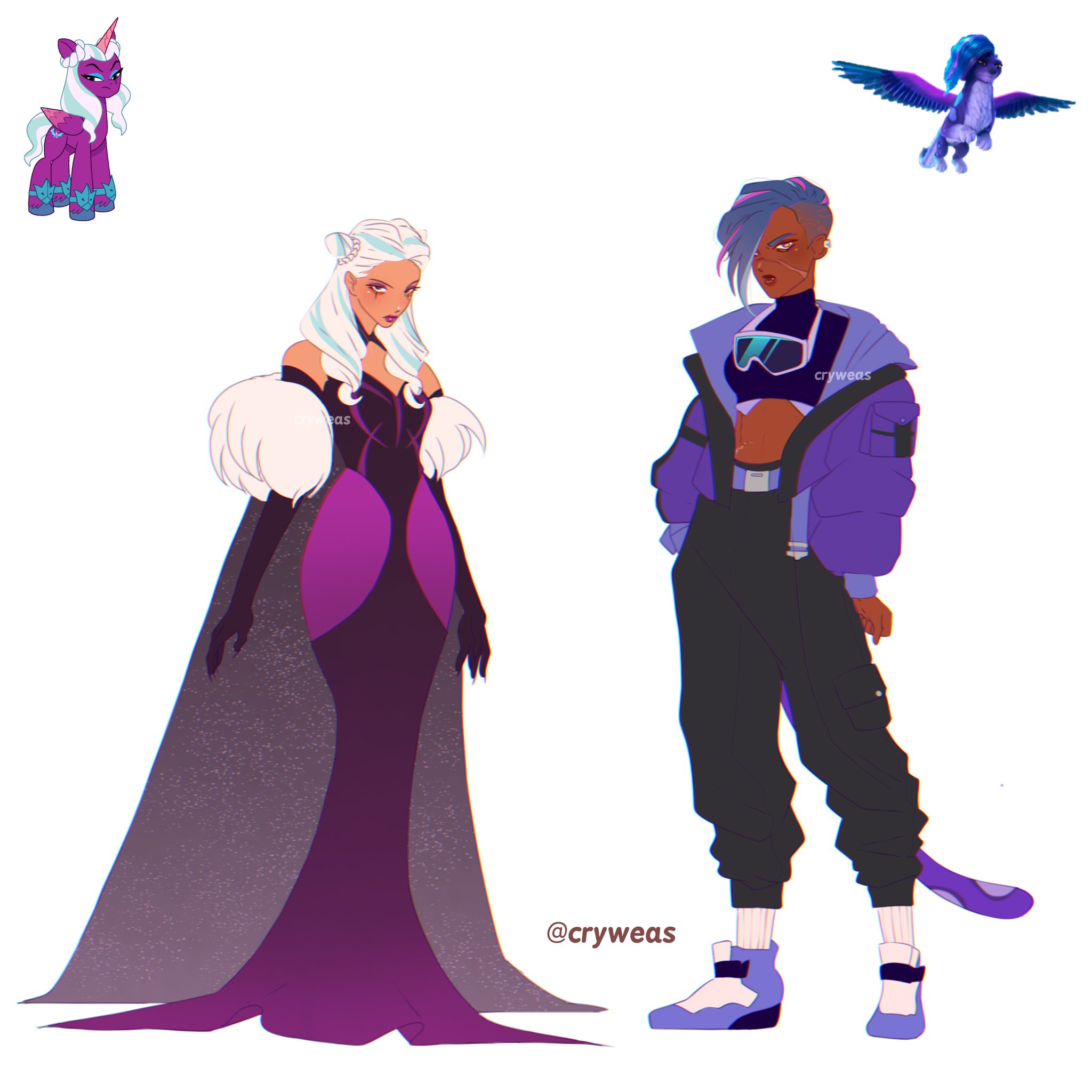 #3273111 - safe, artist:cryweas, allura, opaline arcana, alicorn, aq ...