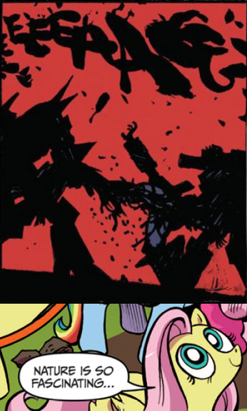 #3278736 - grimdark, grotesque, fluttershy, g4, exploitable meme, meme ...