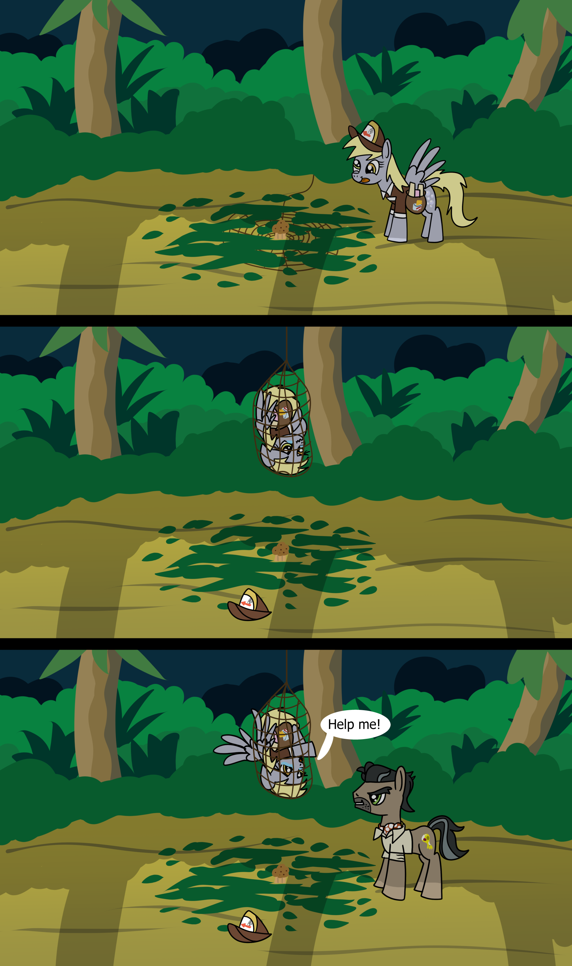 #3279317 - safe, artist:platinumdrop, derpy hooves, doctor caballeron ...