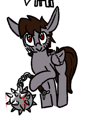 #3279384 - semi-grimdark, artist:dinexistente, oc, oc only, oc:alice, pegasus, blood, morning ...