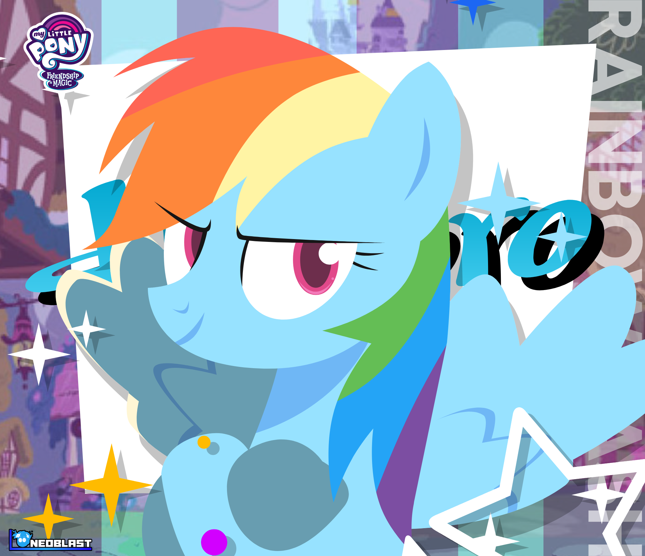 #3280218 - safe, artist:neoblastonda, rainbow dash, pegasus, pony, g4, crossed hooves, female ...