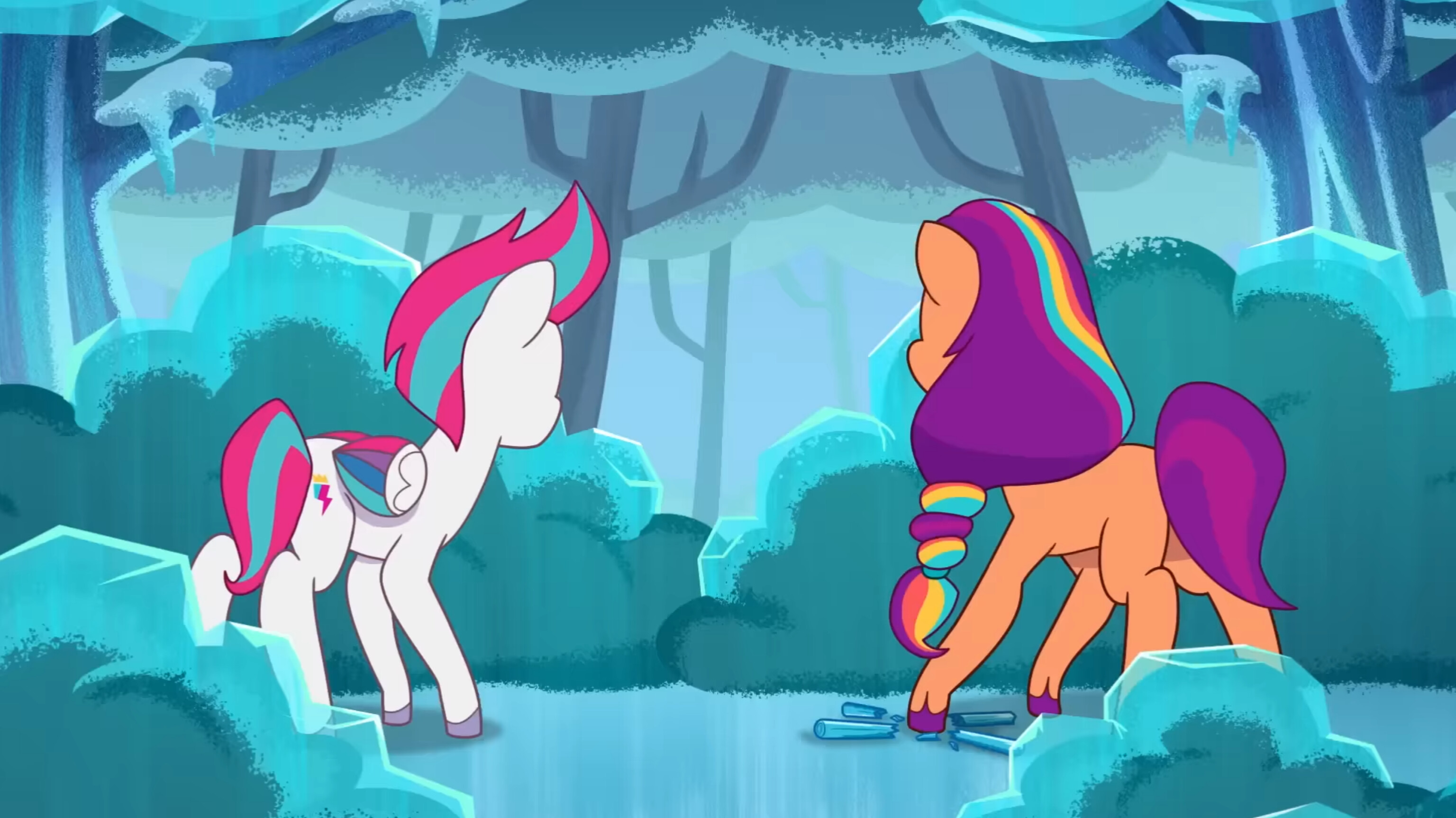 #3282390 - safe, screencap, sunny starscout, zipp storm, earth pony ...