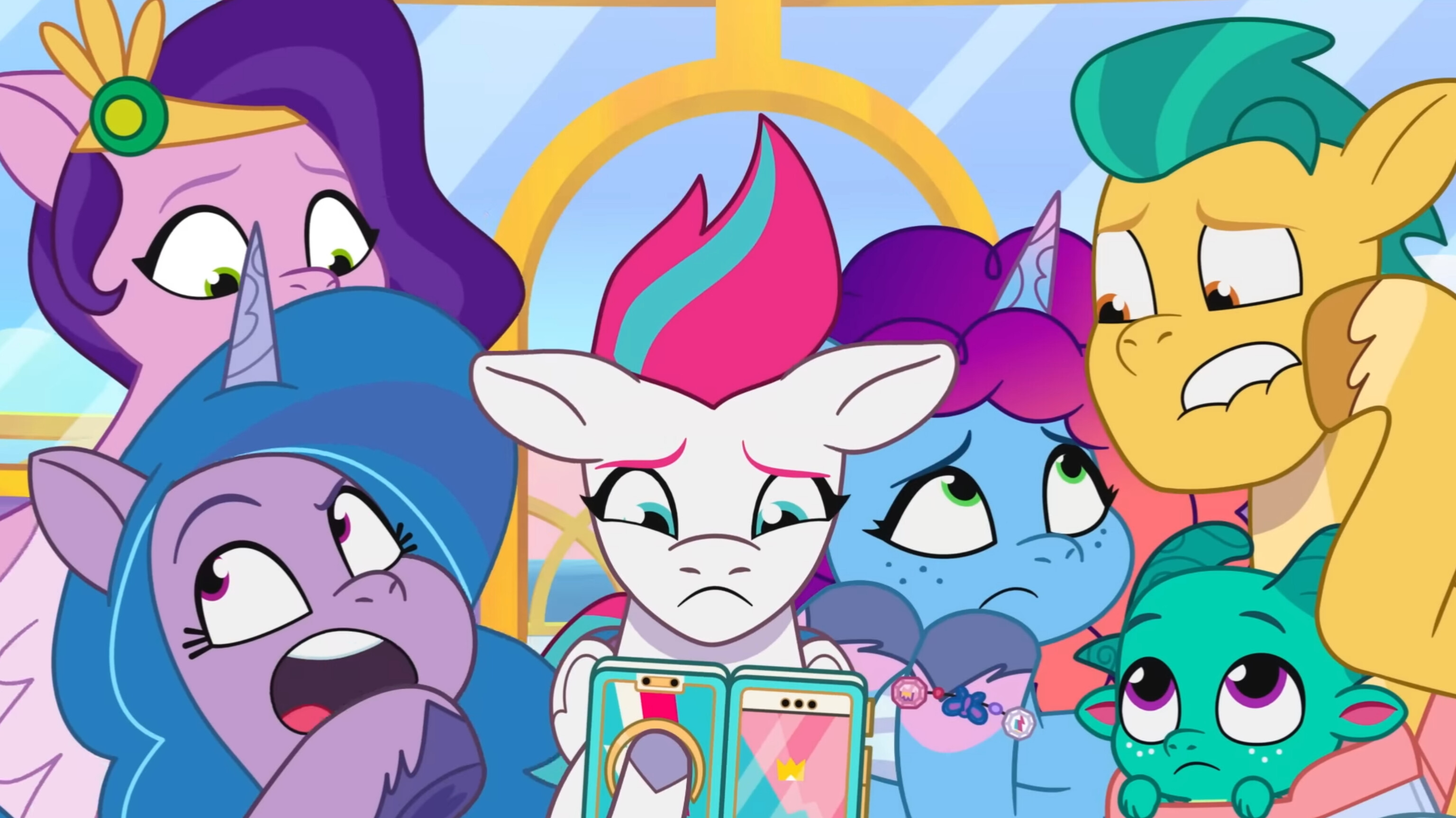 #3283006 - safe, screencap, hitch trailblazer, izzy moonbow, misty ...