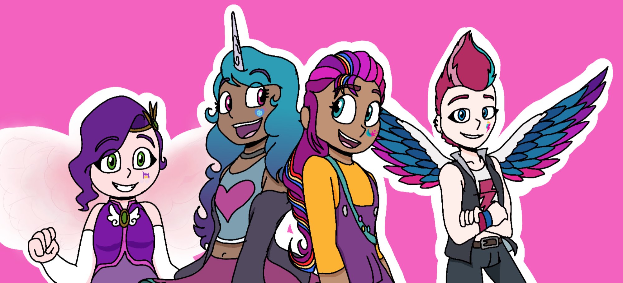 #3283824 - safe, artist:artist_179, izzy moonbow, pipp petals, sunny ...