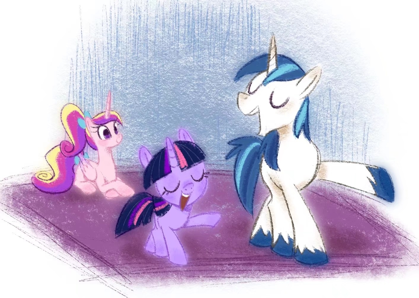 #3283900 - safe, artist:tttthunderbolt, princess cadance, shining armor ...