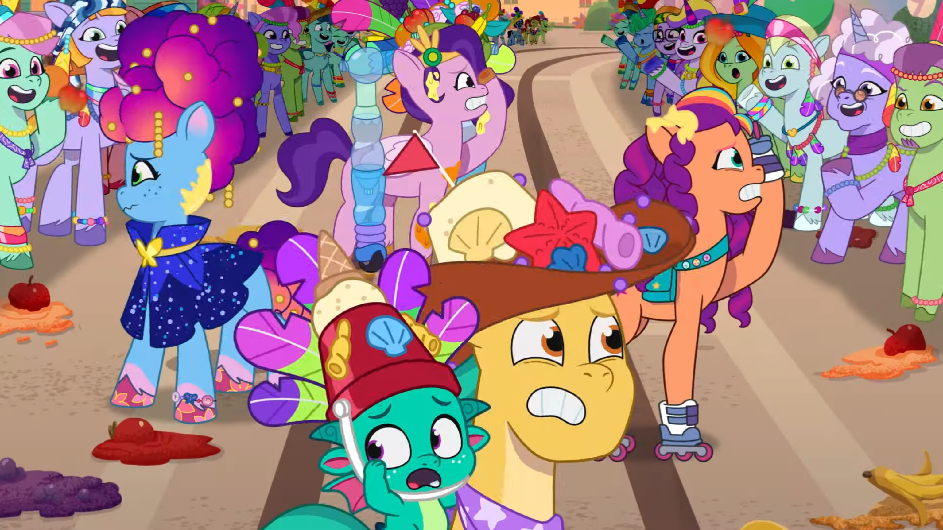 #3286220 - safe, screencap, autumn skies, clapboard snap, dreamy (g5), elderberry blossom ...