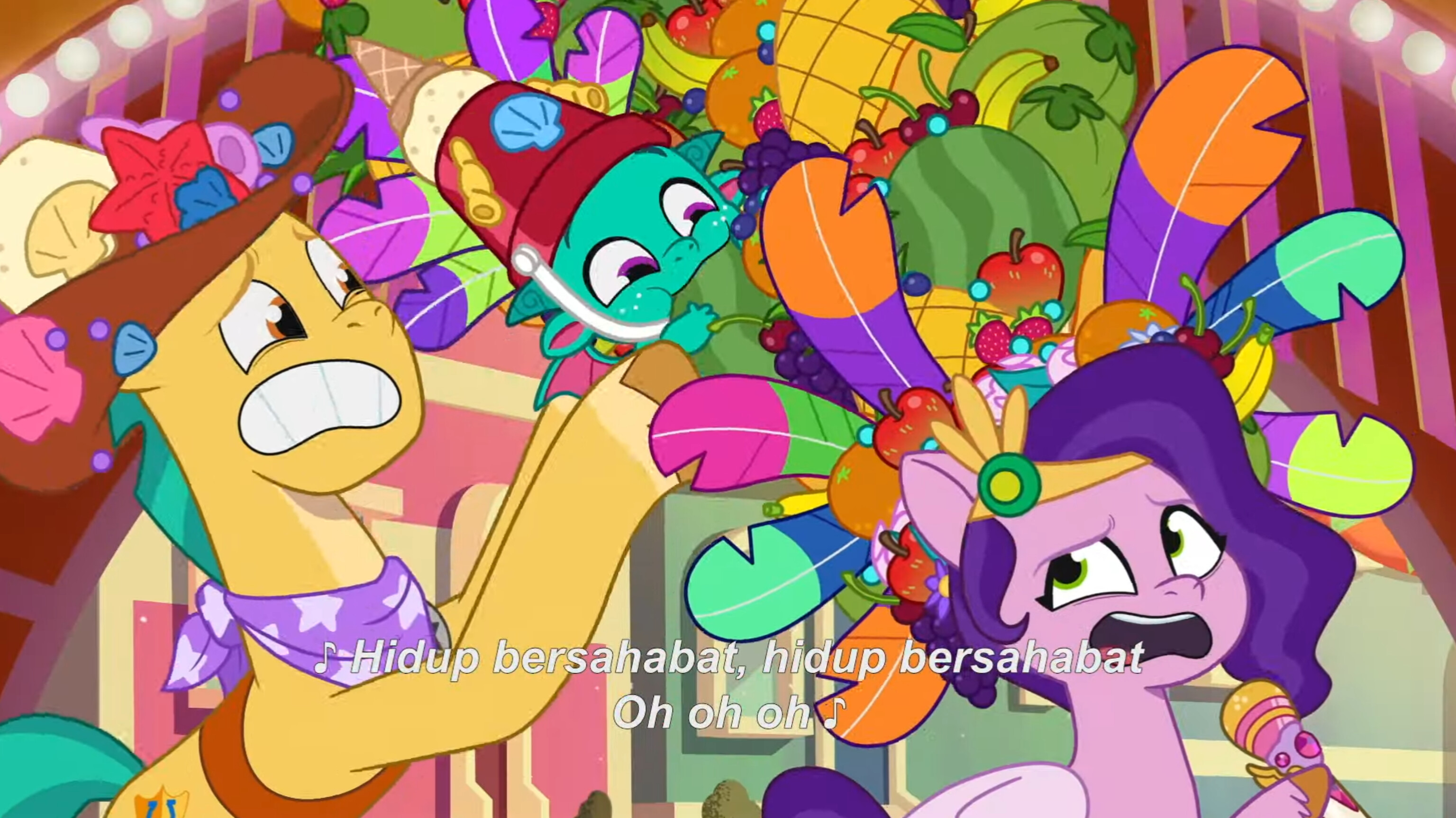 #3286960 - safe, screencap, hitch trailblazer, pipp petals, sparky ...