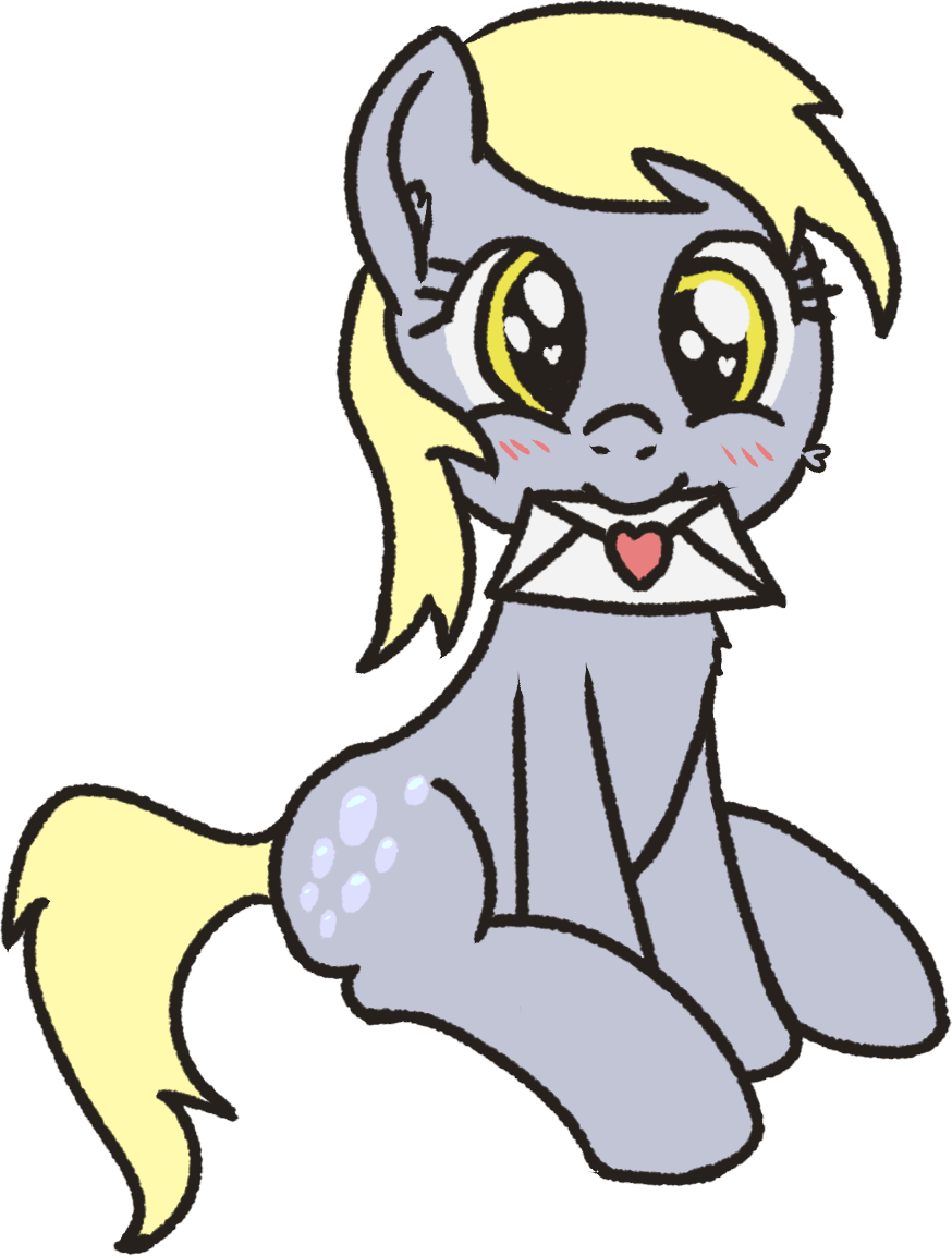 #3288389 - safe, artist:craftycirclepony, derpy hooves, pony, blushing ...