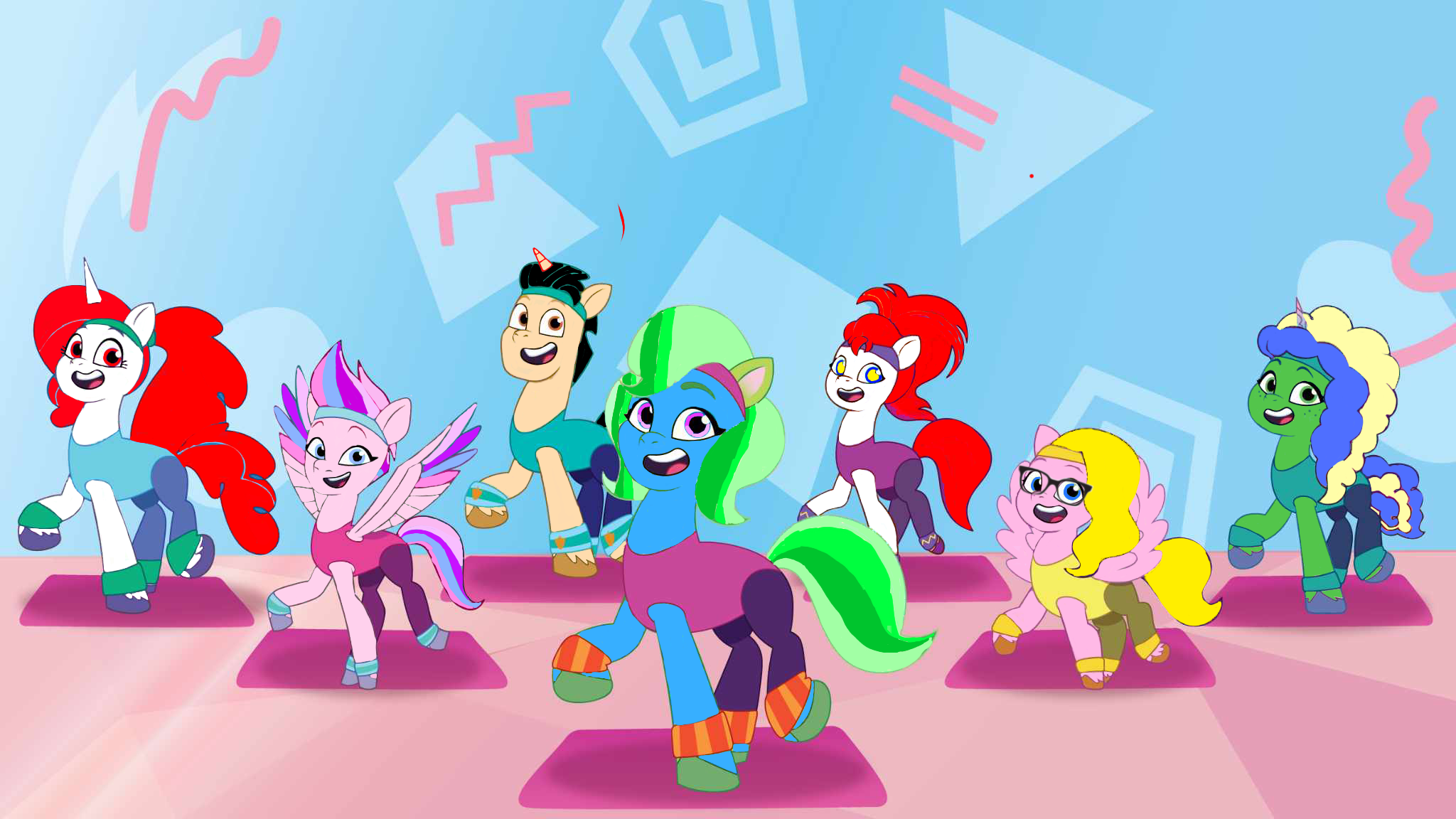 #3291362 - safe, artist:shafiqhafizi70, oc, oc only, earth pony, pegasus, pony, unicorn, g5, my ...