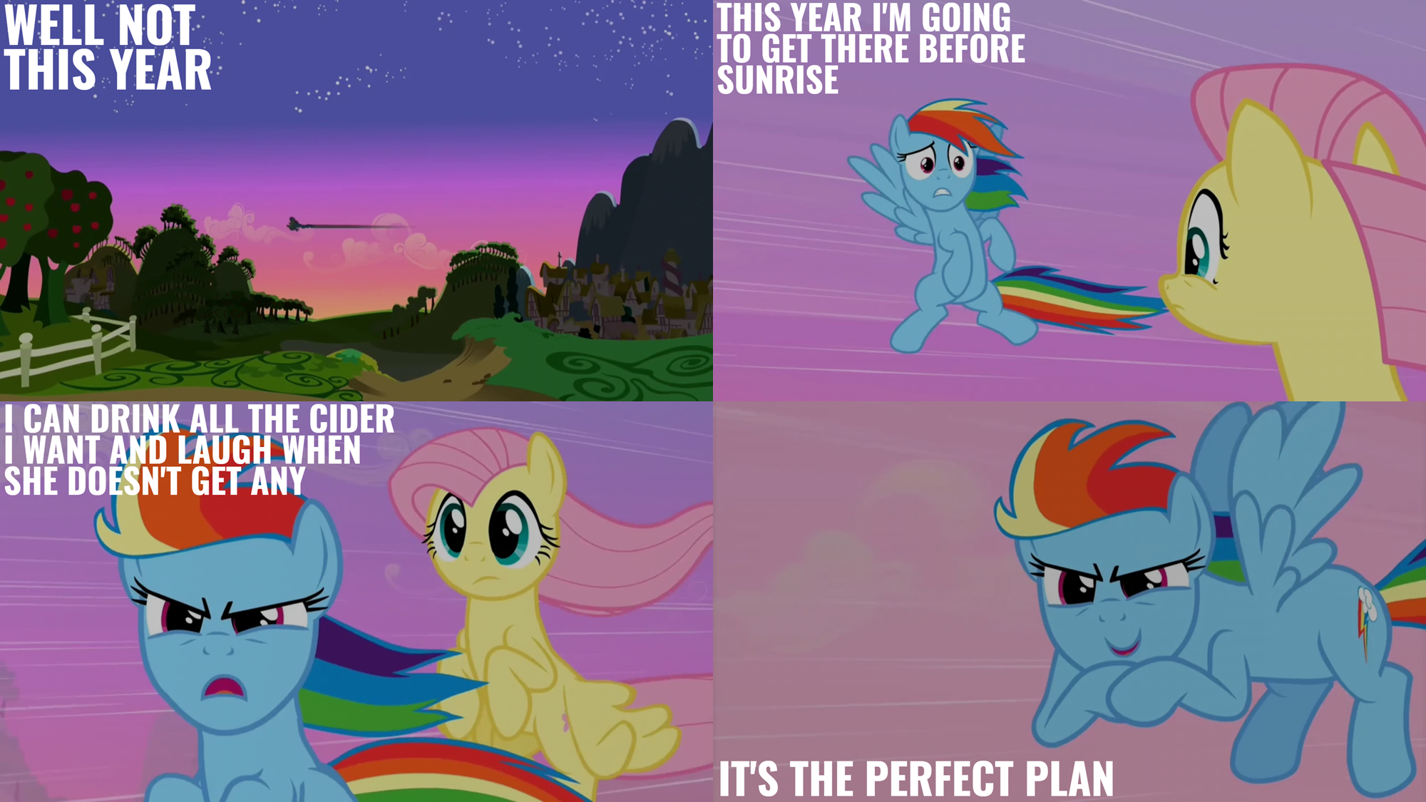 #3291386 - safe, edit, edited screencap, editor:quoterific, screencap, fluttershy, rainbow dash ...