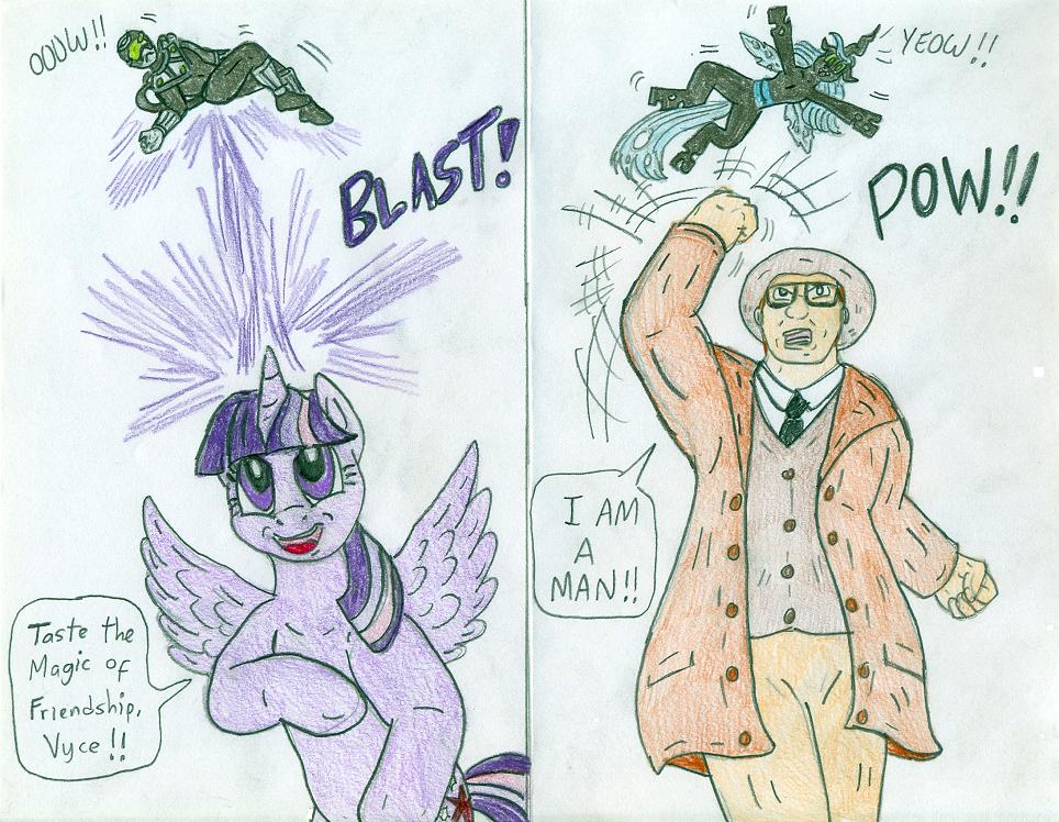 #3277175 - safe, artist:jose-ramiro, queen chrysalis, twilight sparkle, alicorn, human, pony, g4 ...