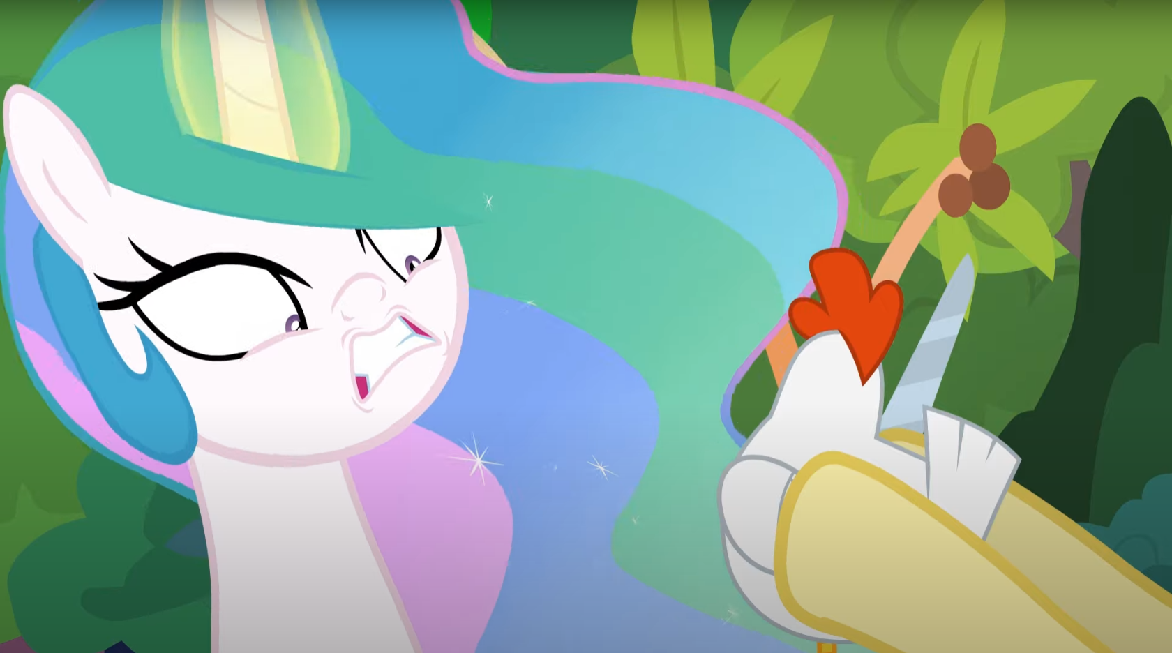 #3462146 - safe, artist:forgalorga, fluttershy, princess celestia ...