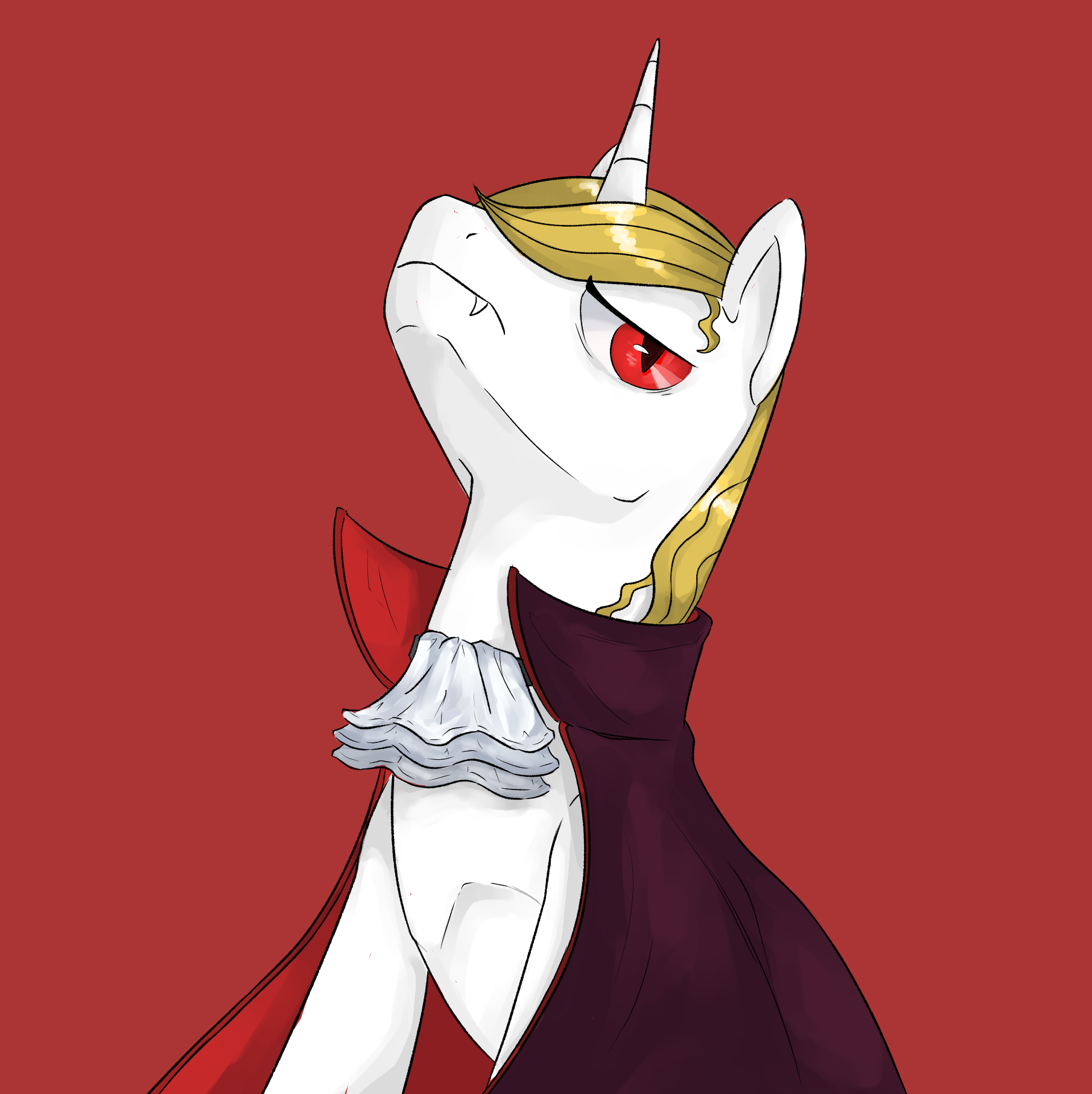 #3463426 - safe, artist:mileslancer, prince blueblood, pony, undead ...