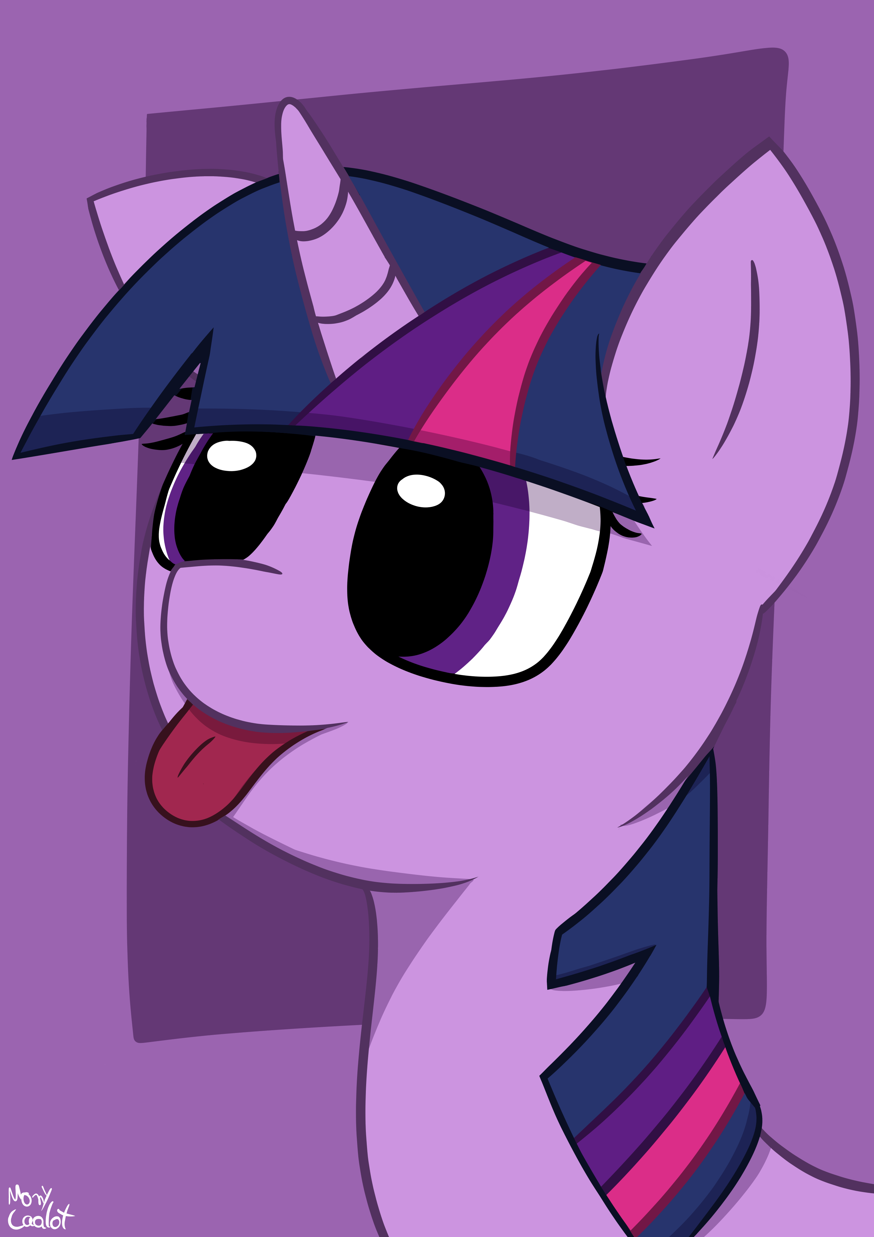 #3464458 - safe, artist:monycaalot, derpibooru exclusive, twilight sparkle, unicorn, :p, horn ...