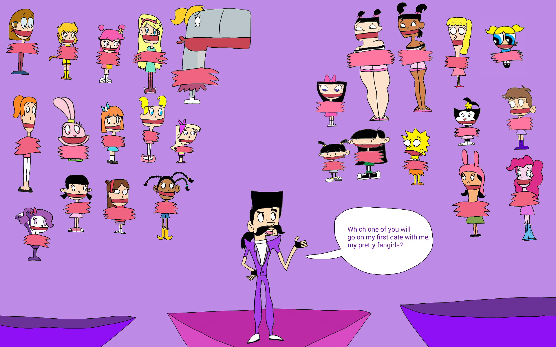 #3465287 - safe, artist:toongirl18, pinkie pie, dog, human, rabbit ...