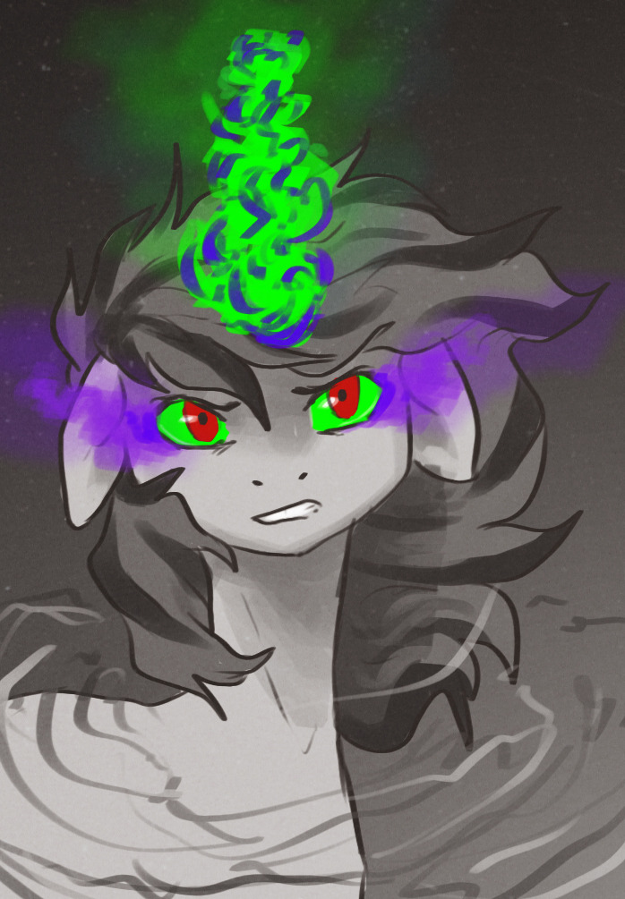 #3465574 - safe, artist:koviry, oc, oc only, oc:sandy vain, pony, unicorn, dark magic, horn ...