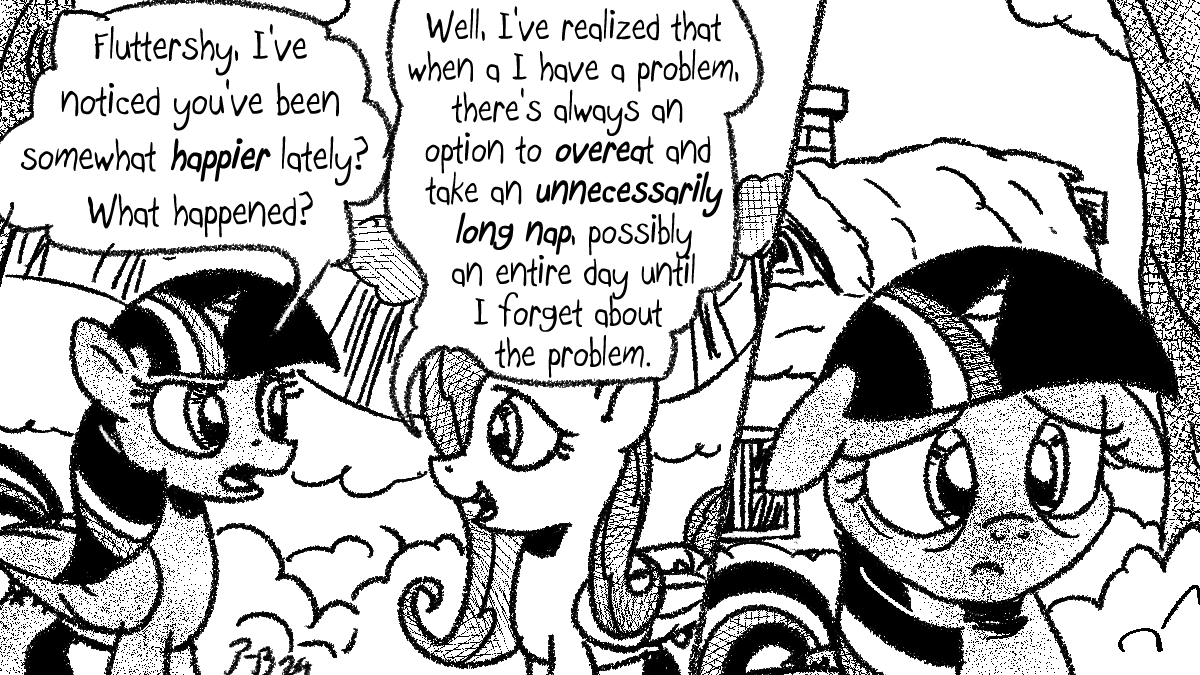 #3466508 - safe, artist:pony-berserker, fluttershy, twilight sparkle ...