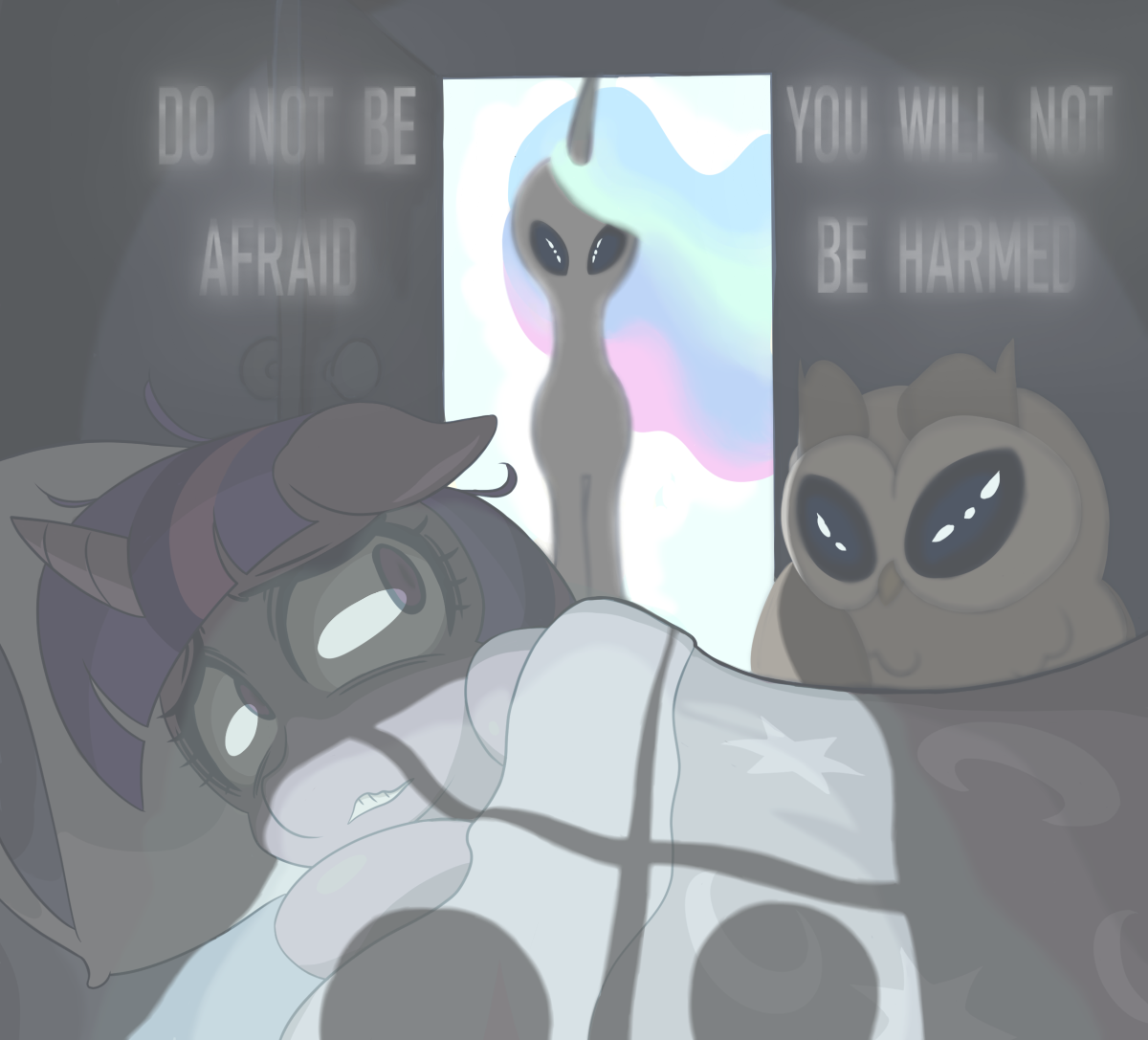 3467307 Safe Artistshrimpshogun Owlowiscious Princess Celestia Twilight Sparkle Alicorn