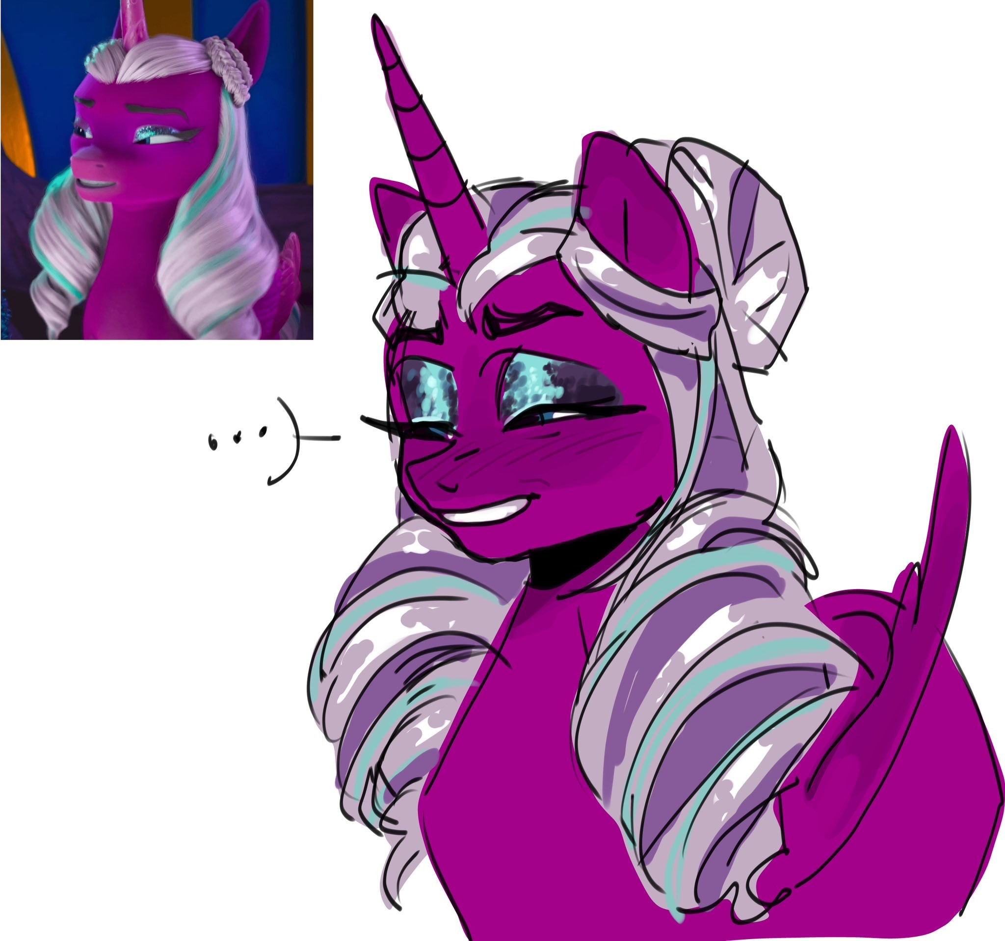 #3469335 - safe, artist:chomphog, opaline arcana, alicorn, pony, g5 ...