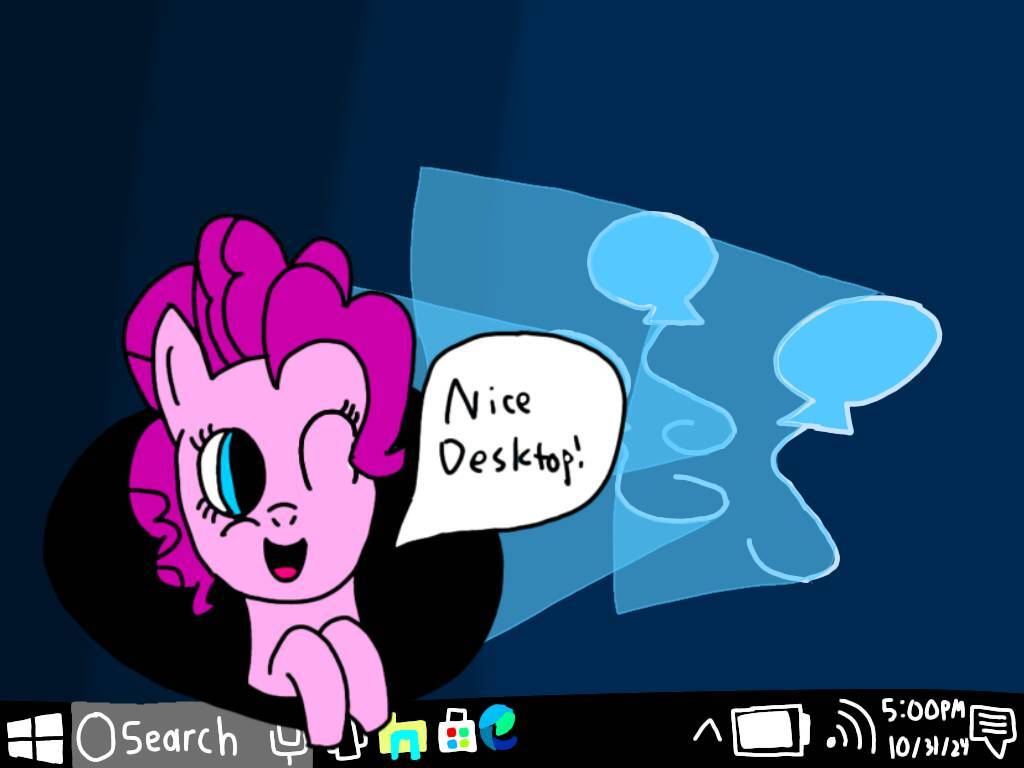 #3473253 - safe, artist:jigglypuff08, pinkie pie, g4, desktop ponies ...