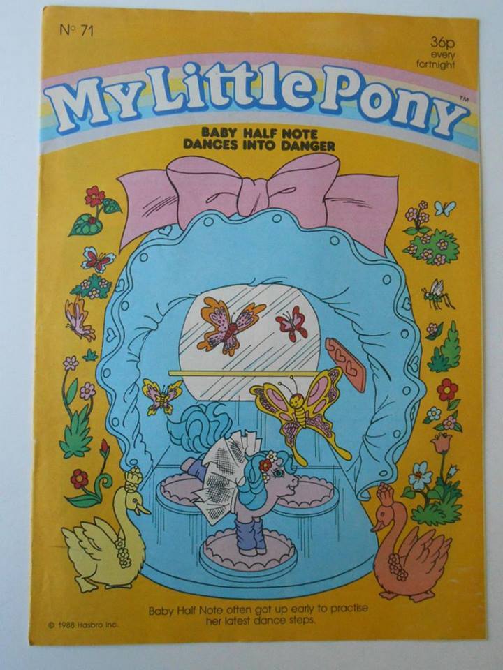 #3473437 - safe, official comic, baby half note, butterfly, pony, g1 ...