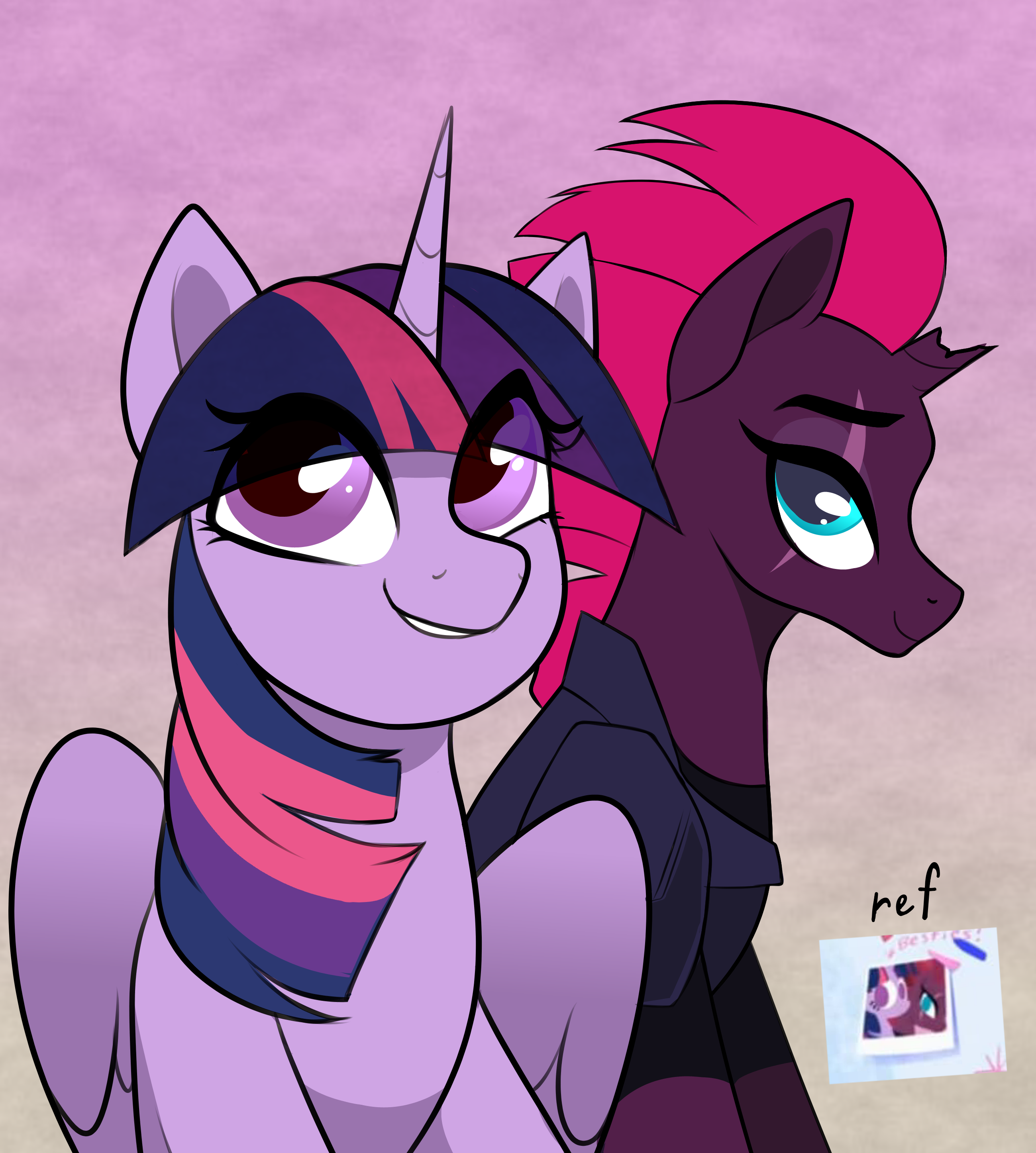 #3455168 - safe, artist:marsel1nushka, tempest shadow, twilight sparkle ...