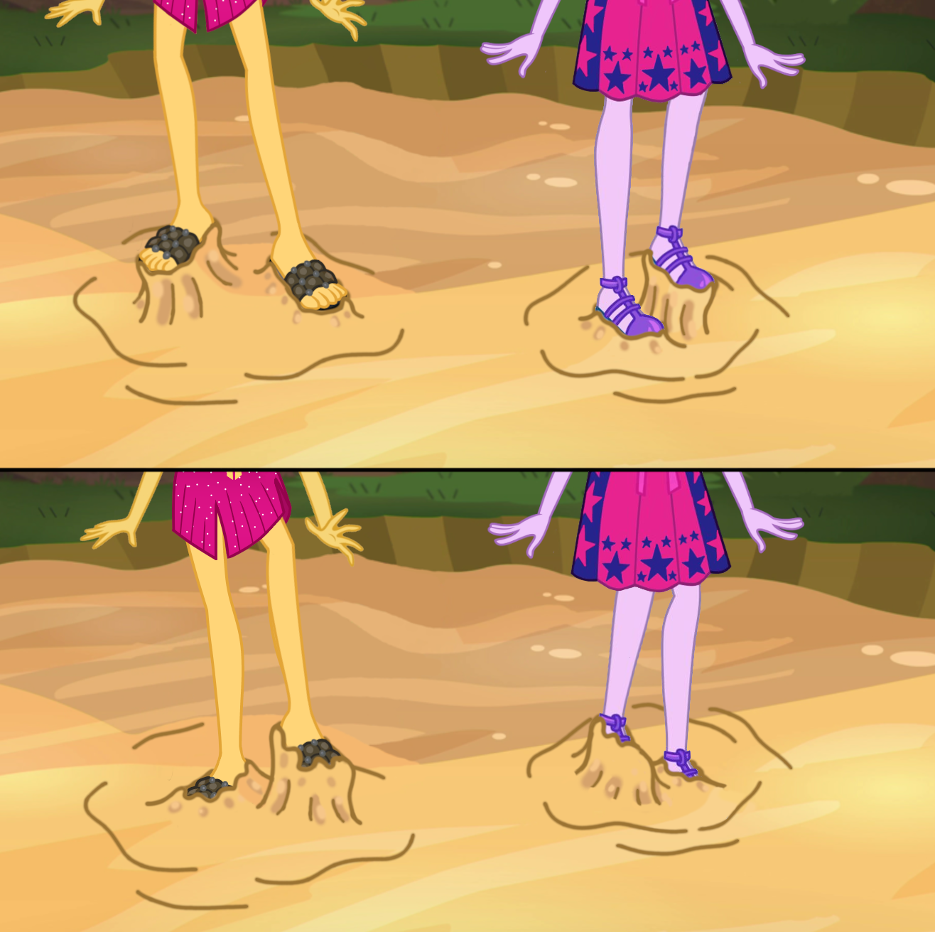 #3456238 - safe, artist:dhot9230, sci-twi, sunset shimmer, twilight ...