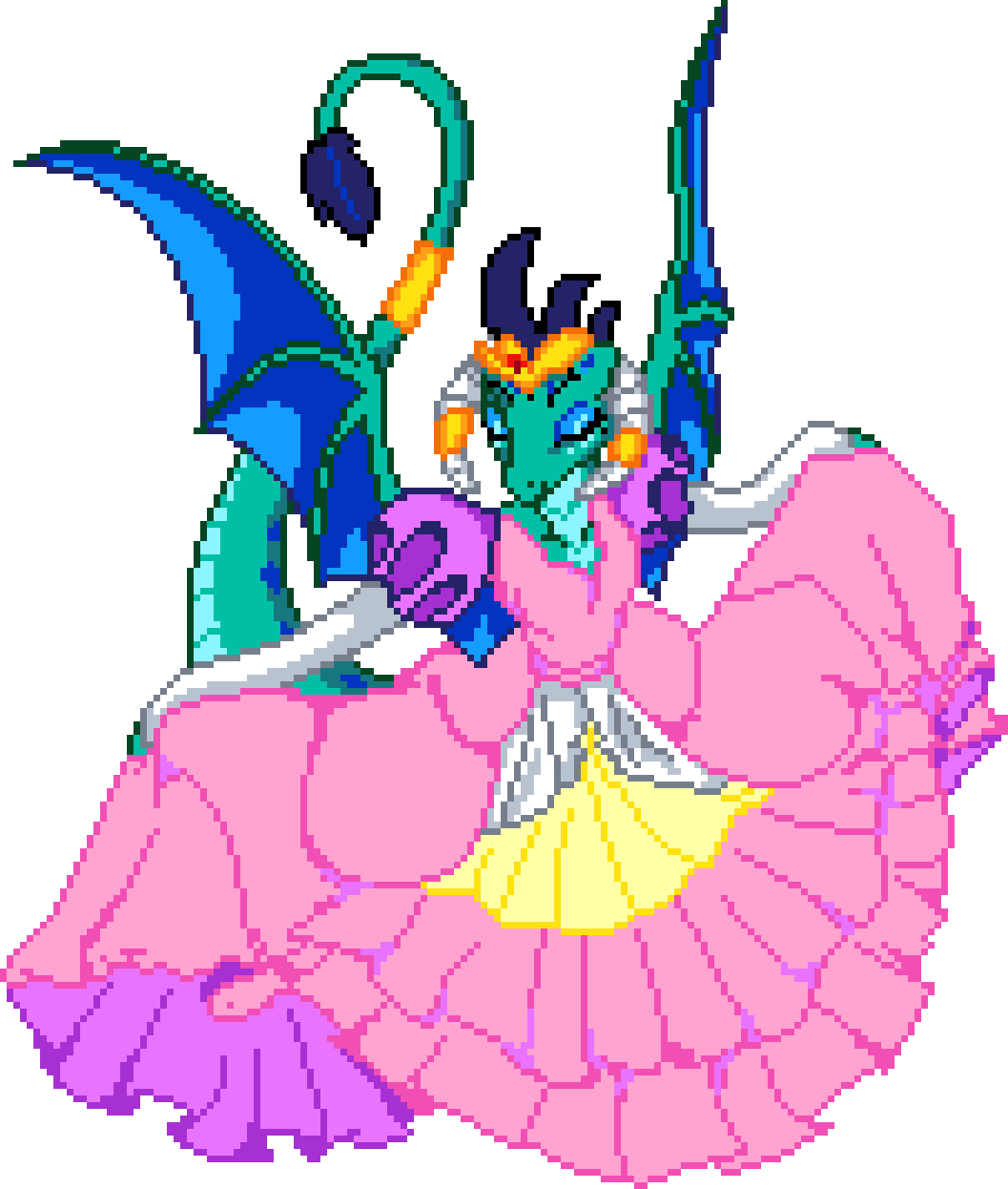 #3458459 - safe, artist:epicvon, artist:opalacorn, princess ember, dragon, g4, clothes, digital ...