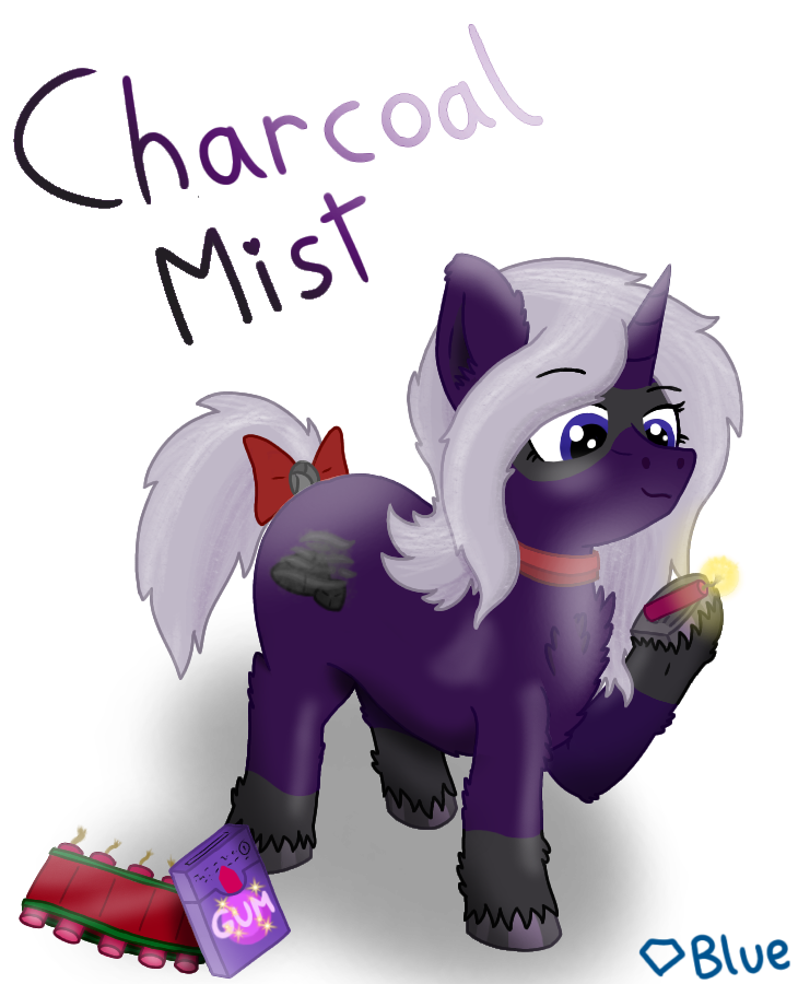 #3478380 - safe, artist:💎blue, oc, oc only, oc:charcoal mist, pony ...
