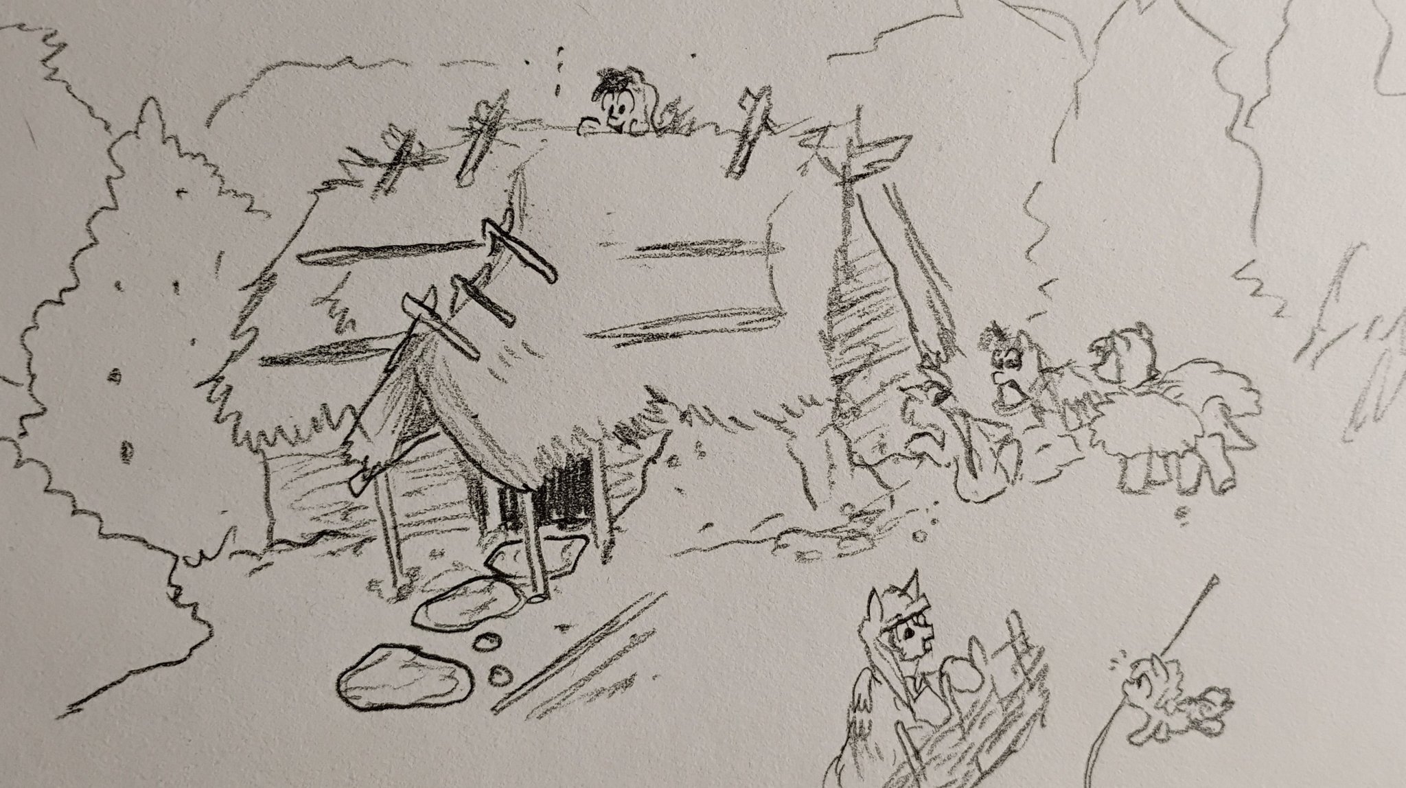 #3484501 - safe, artist:pony quarantine, oc, oc only, pony, grayscale ...