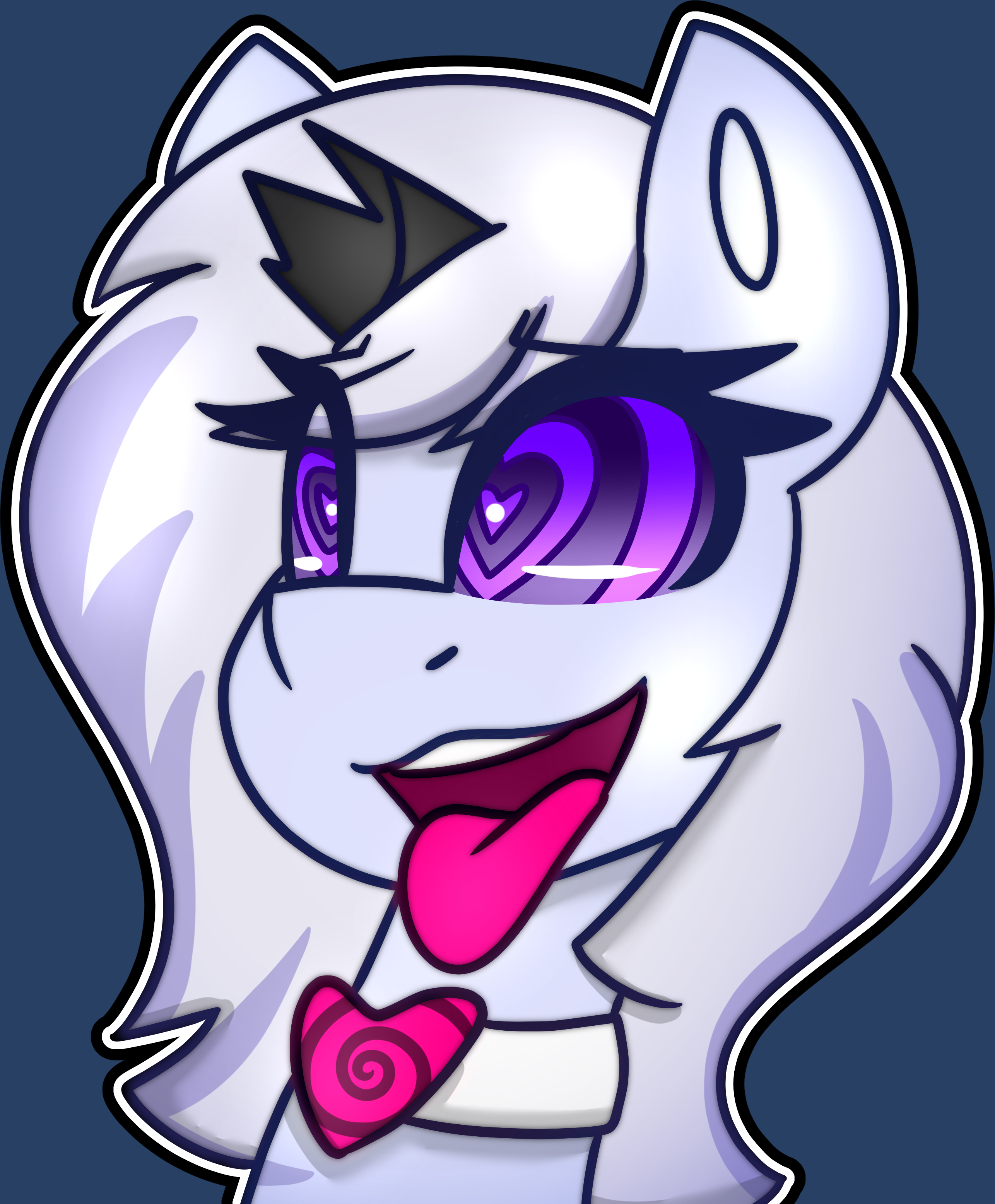 #3485449 - oc name needed, suggestive, artist:askhypnoswirl, bowtie, broken horn, commission ...