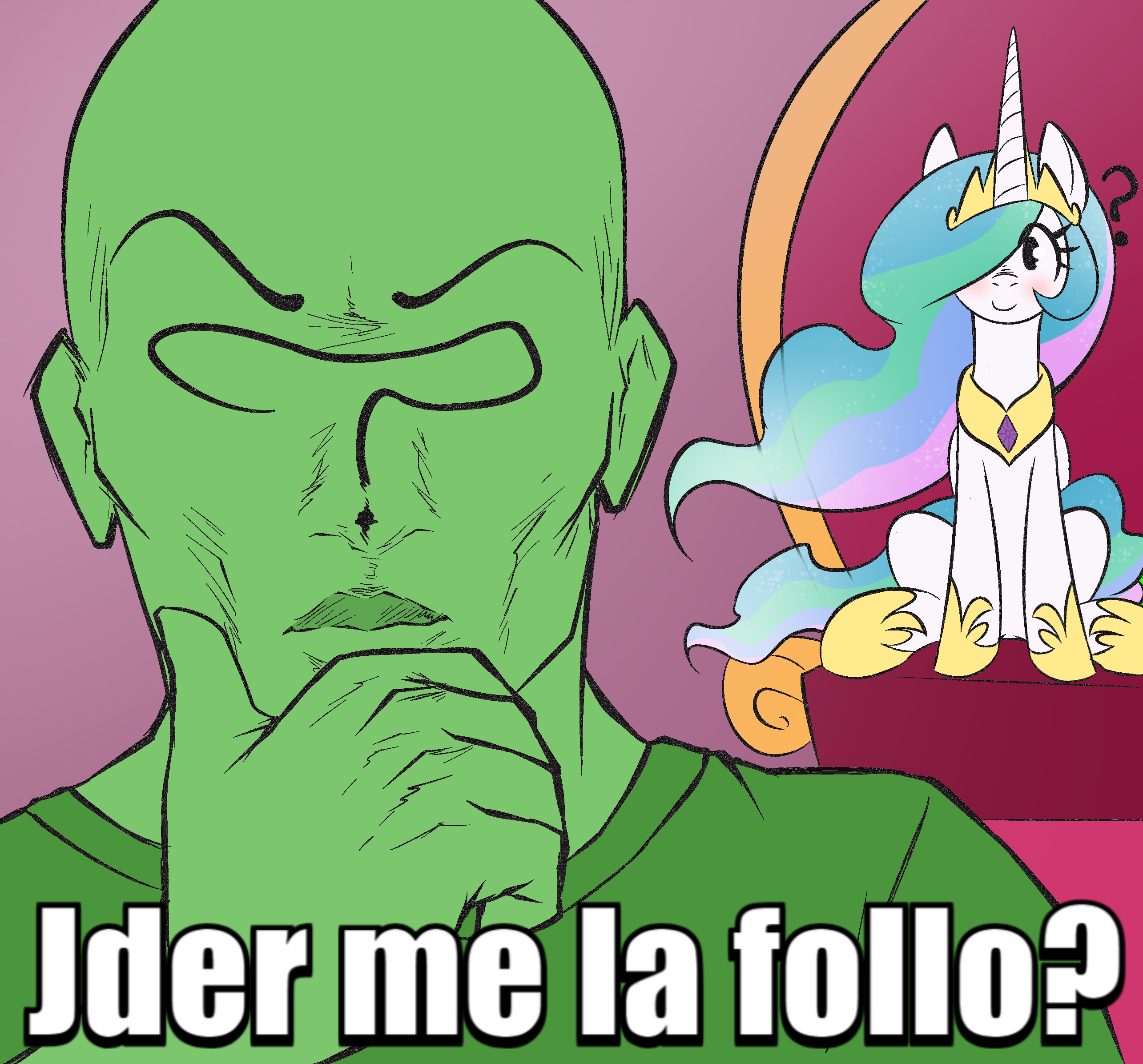 #3487025 - safe, artist:maretheory.exe, princess celestia, oc, oc:anon ...