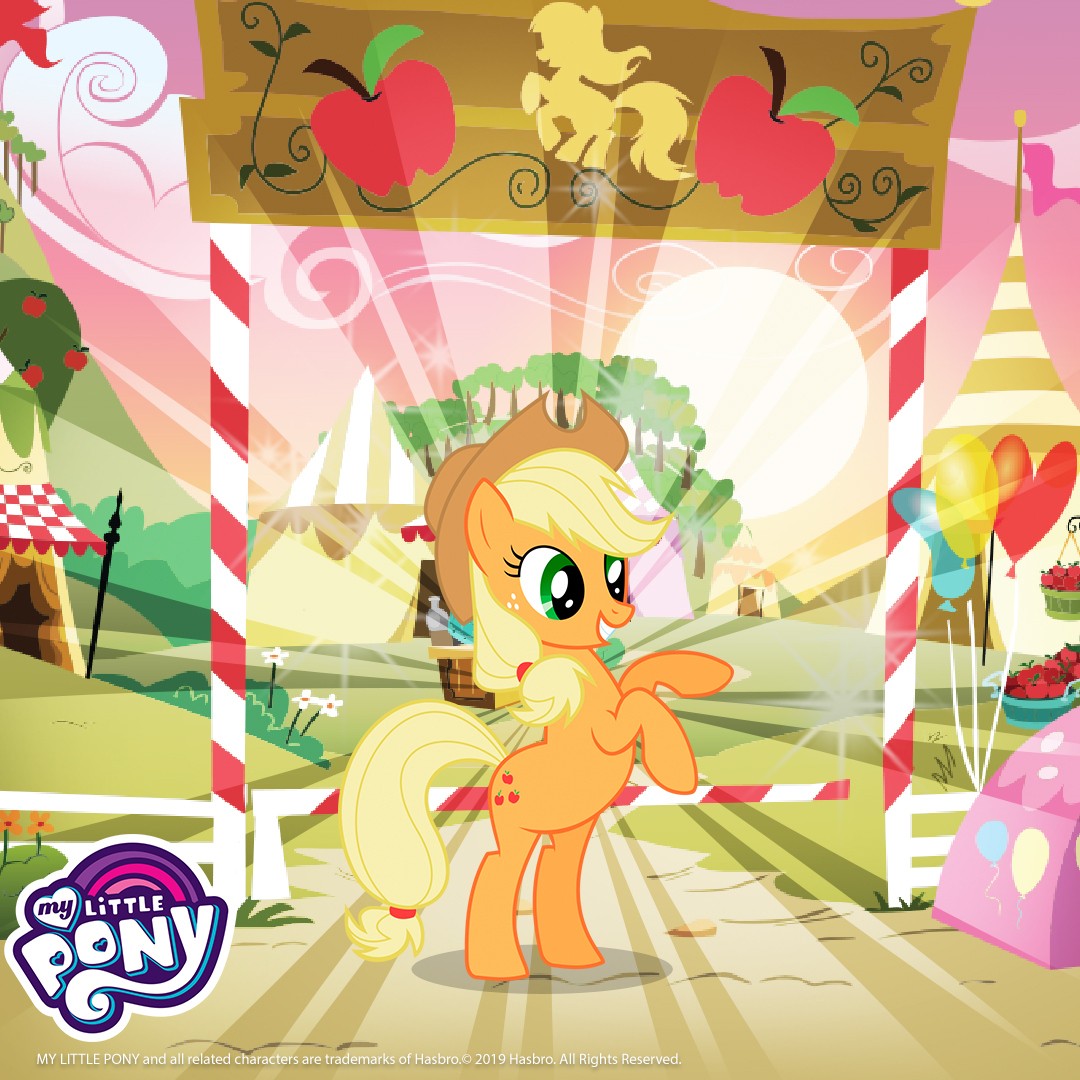 #3487967 - safe, gameloft, applejack, earth pony, pony, g4, female ...